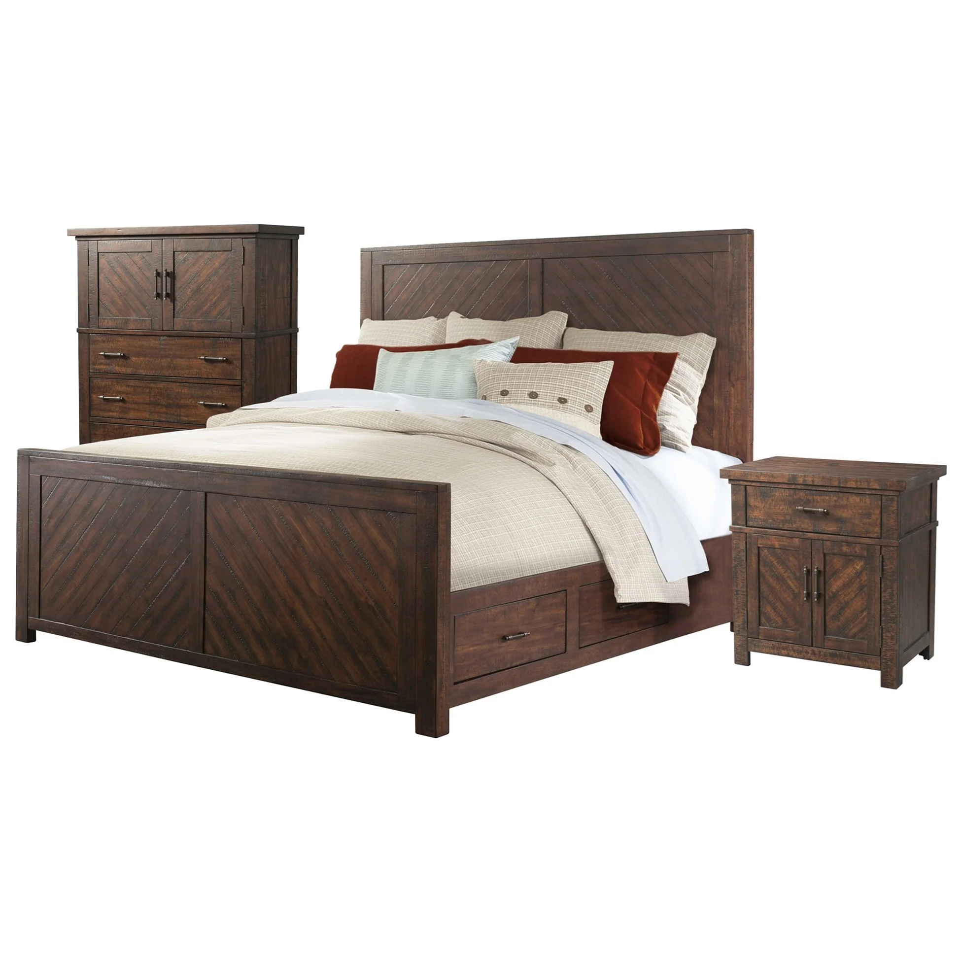 Elements International Jax JX600QB3PC 3-Piece Queen Bedroom Set | Del ...