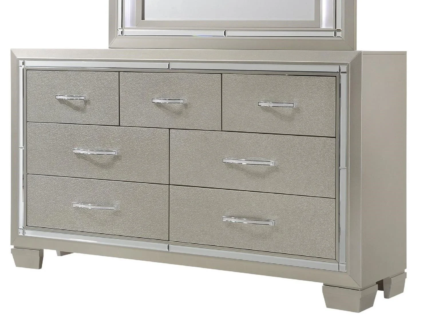 Elements International Platinum 1319277 Dresser with Champagne Finish ...