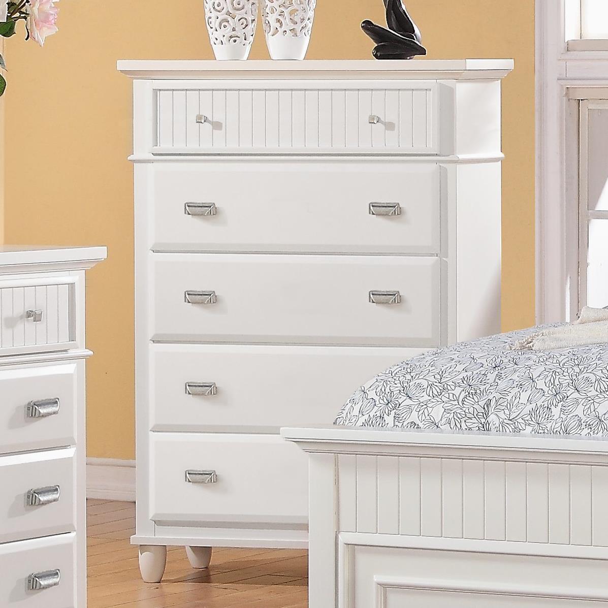 Elements International Spencer 3050353 5 Drawer Chest | Johnny Janosik ...