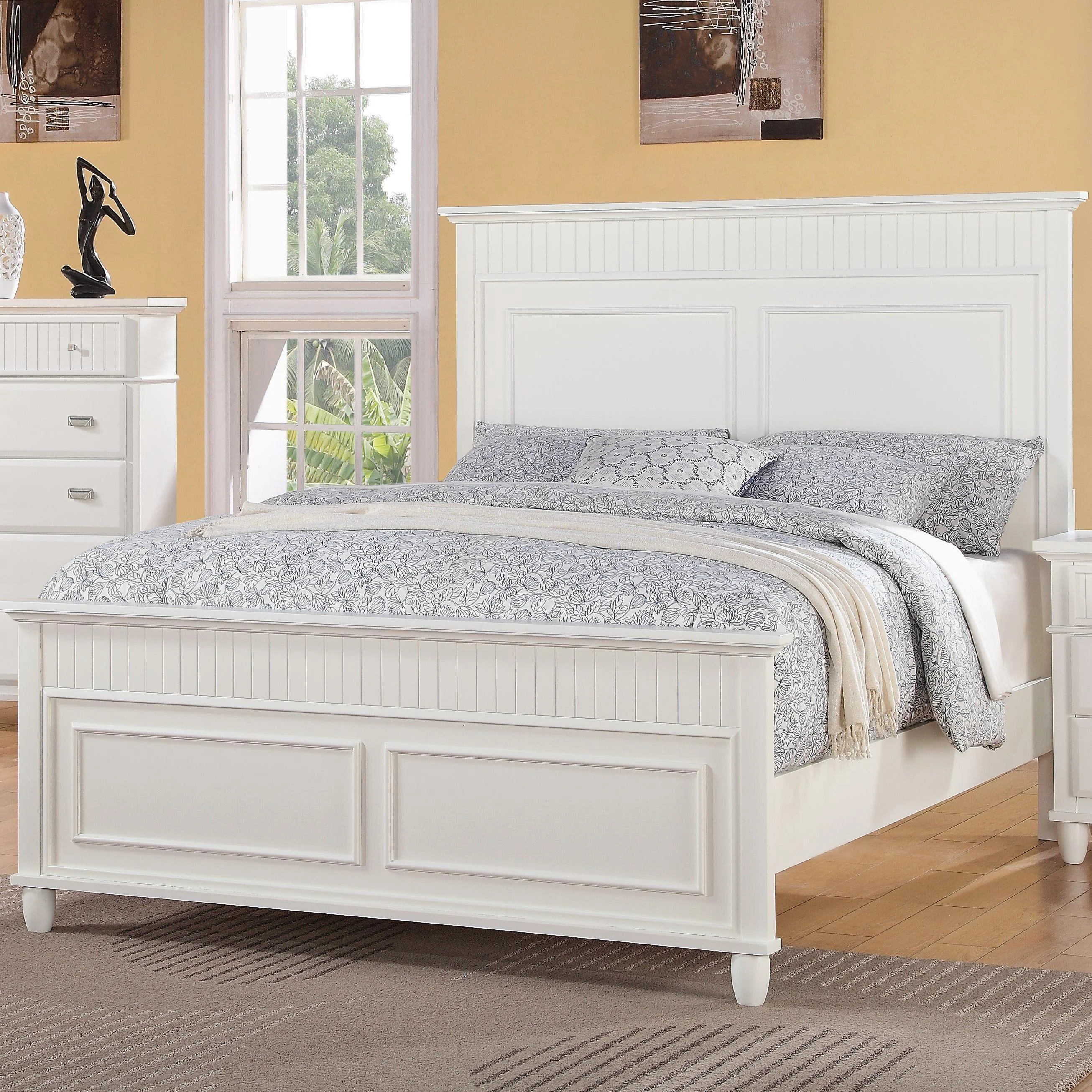 Elements International Spencer SP700KB King Panel Wood Bed | Del Sol ...