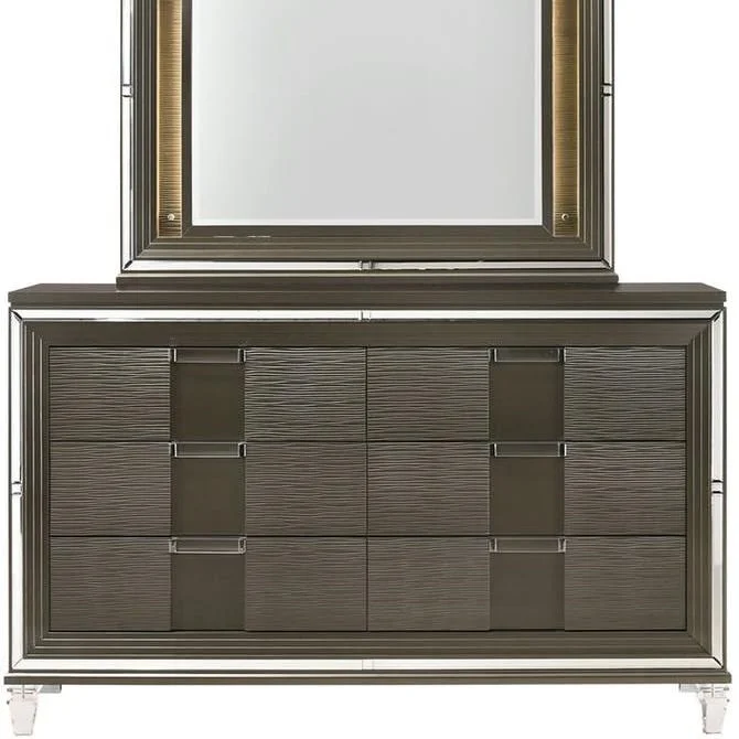 Elements International Twenty Nine TN600DR Glam 6-Drawer Dresser | Del ...