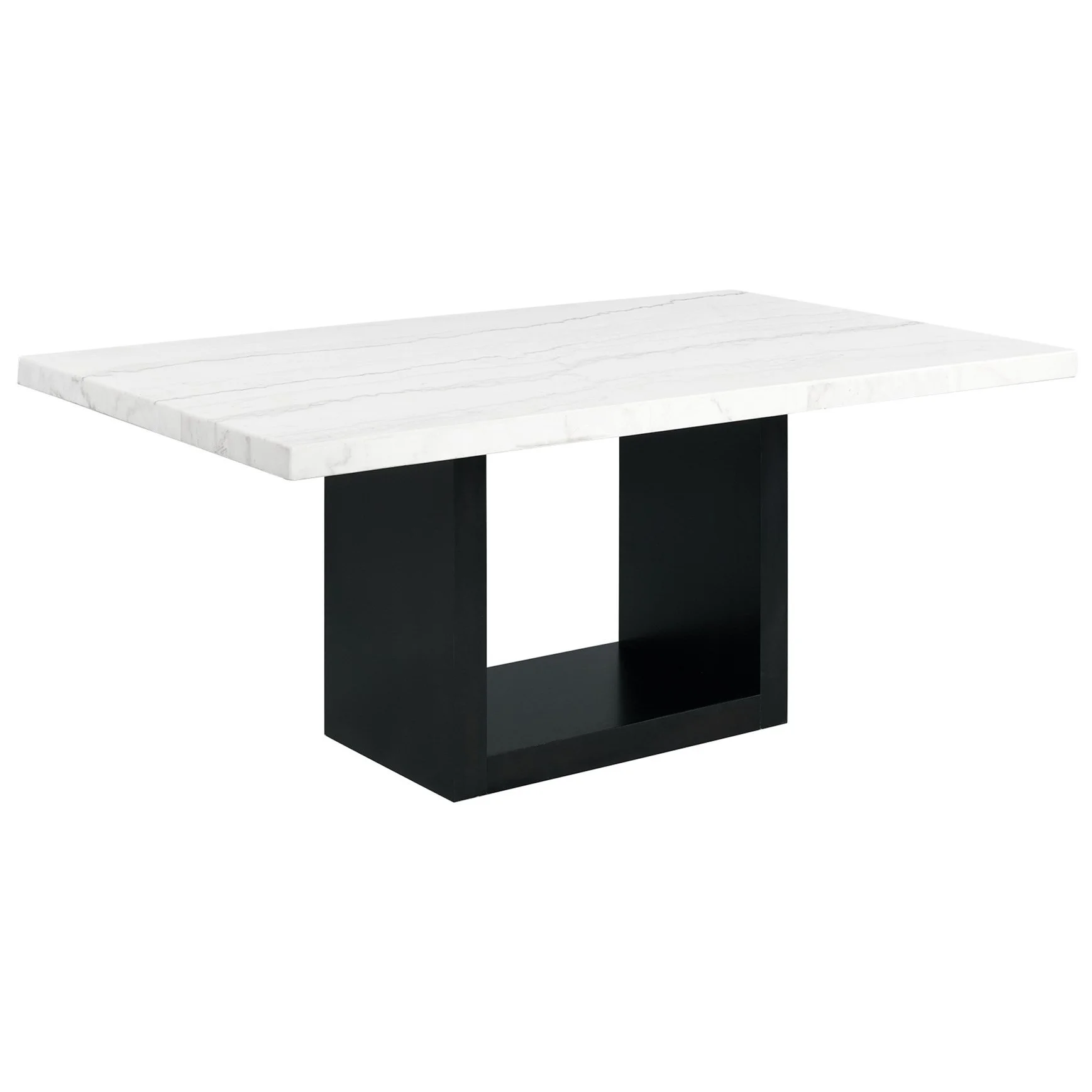 Elements Valentino CVL500DTB Contemporary Rectangular Marble Dining ...