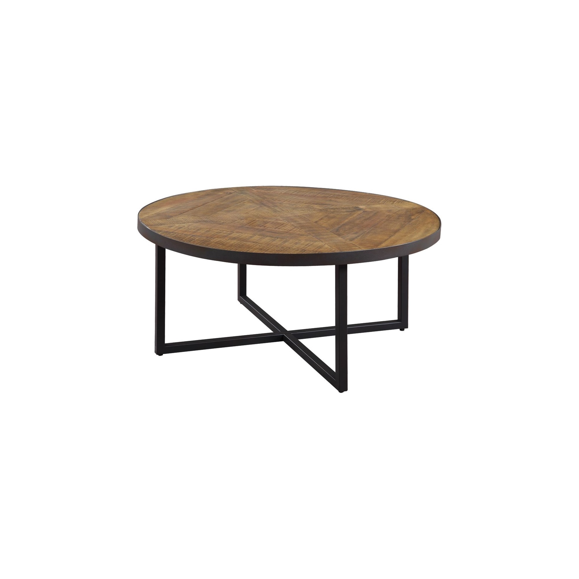 Emerald Denton T650-00A Round Cocktail Table with Metal Base | Reeds ...