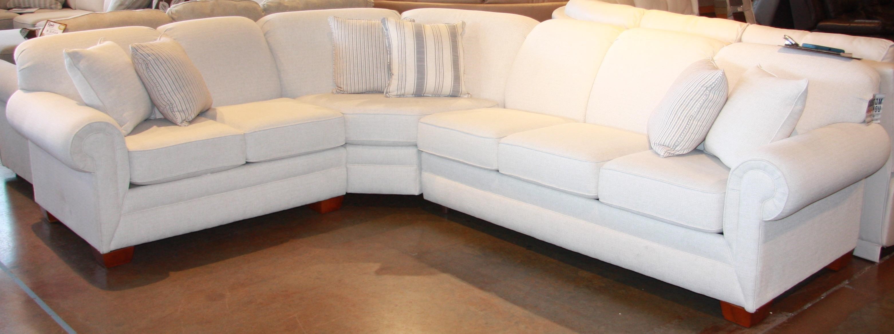 England Monroe 1430 23 22 24 3 PC Super Wedge Sectional Reeds Furniture Sectional Sofas