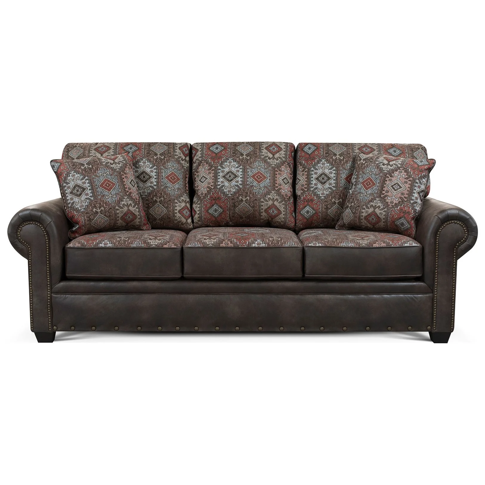 England 2260/N Series 2265N 8093 Stationary Sofa with Large Rolled Arms ...