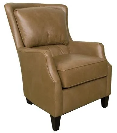 England Loren/Louis 2914AL Upholstered Club Chair with Tapered Wood ...