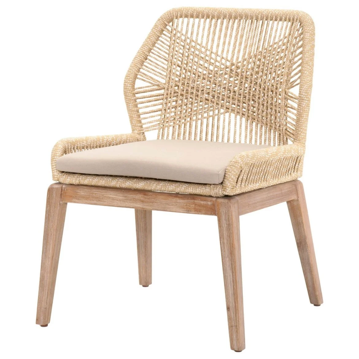 Essentials for Living Woven 6808KD.SND/LGRY Loom Woven Rope Dining ...