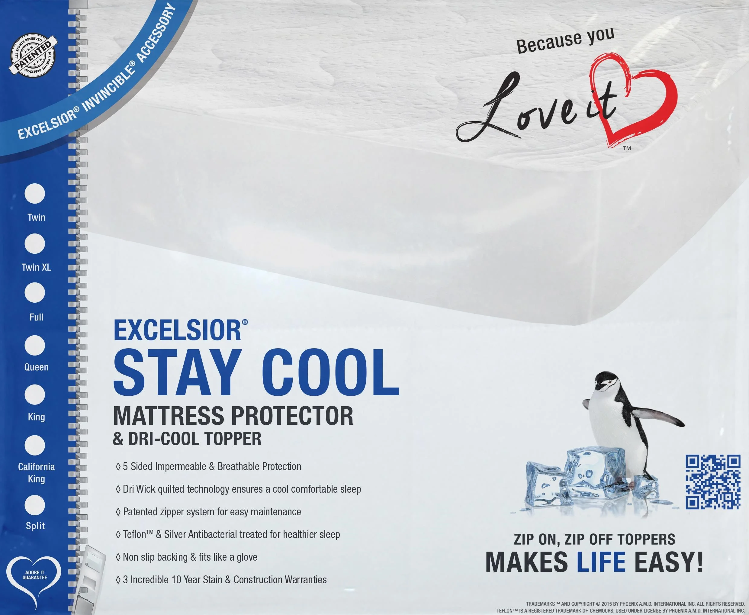 Excelsior Stay Cool II E74106134 10" Queen Mattress Protector ...