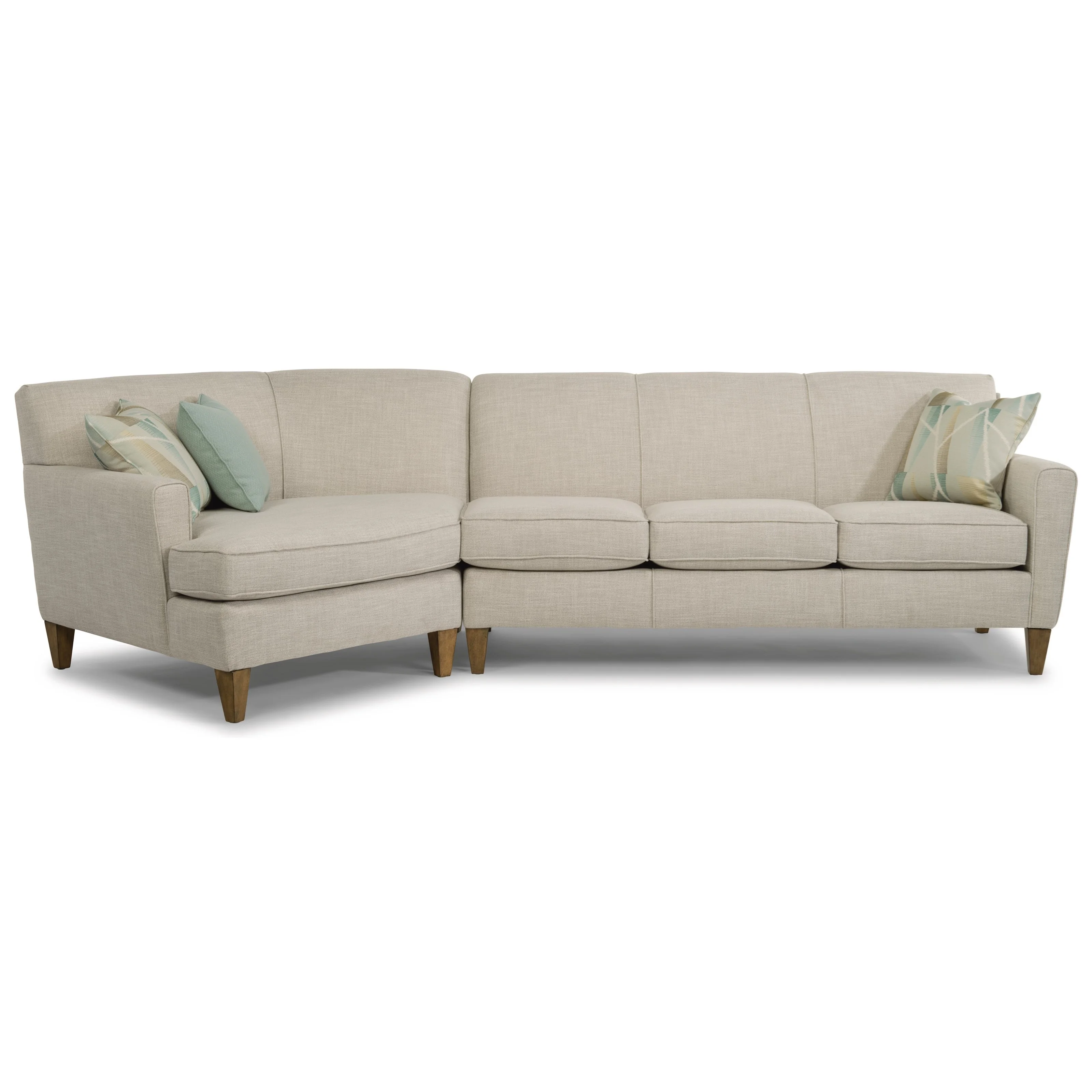 Flexsteel Digby 5966-255x1+5966-38x1 2-Piece Sectional with LAF Angled ...