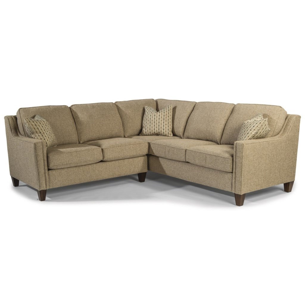 Flexsteel Finley Contemporary 2-Piece Sectional with RAF Corner Sofa ...