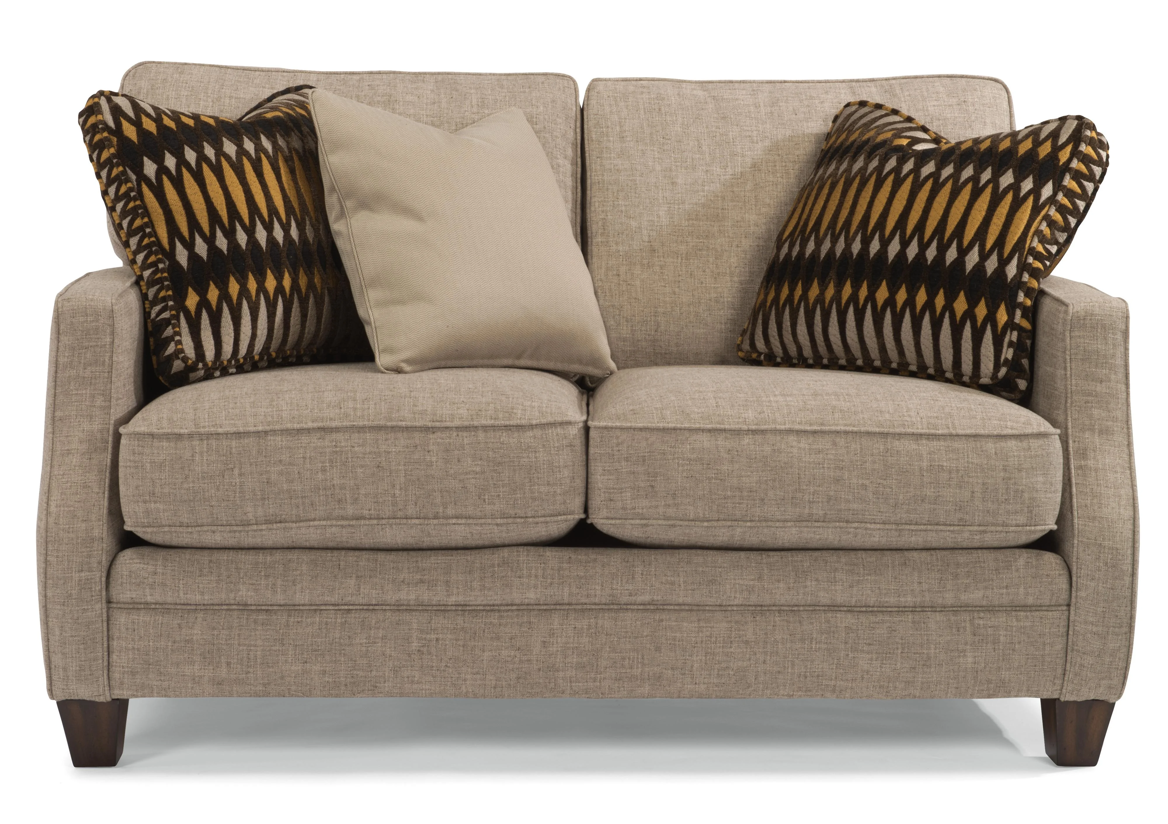 Flexsteel Lennox 7564-20 Transitional Loveseat with Scalloped Arms ...