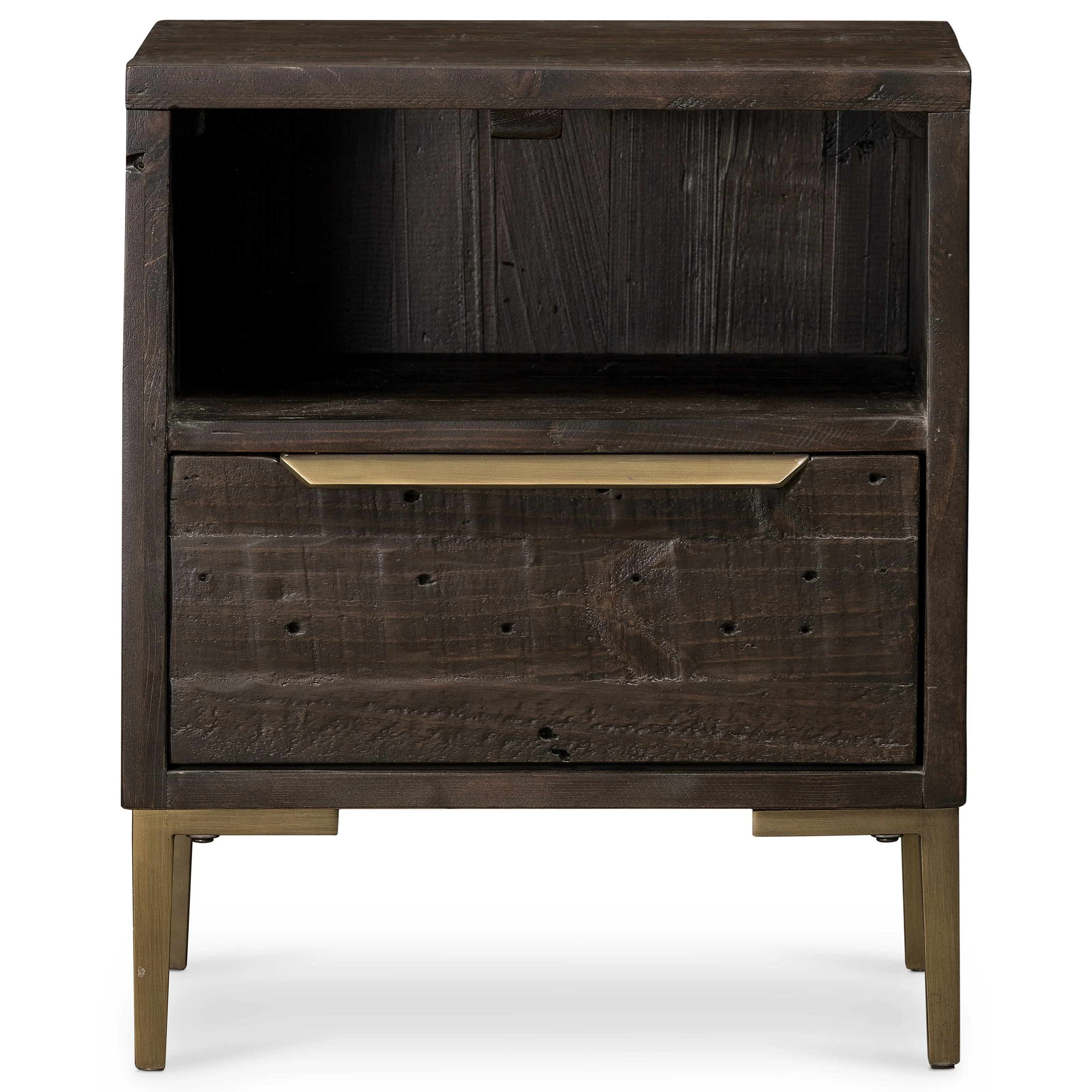 Four Hands Wyeth 070467206 Reclaimed Pine Nightstand with Open ...