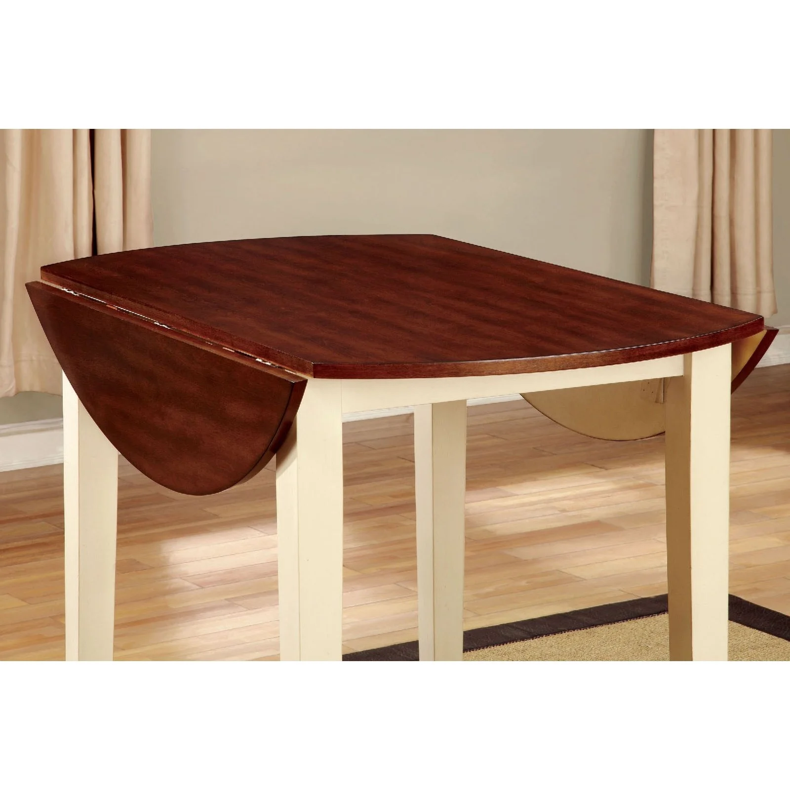 Furniture of America - FOA Dover II CM3326WC-RT Round Table w/ Drop ...