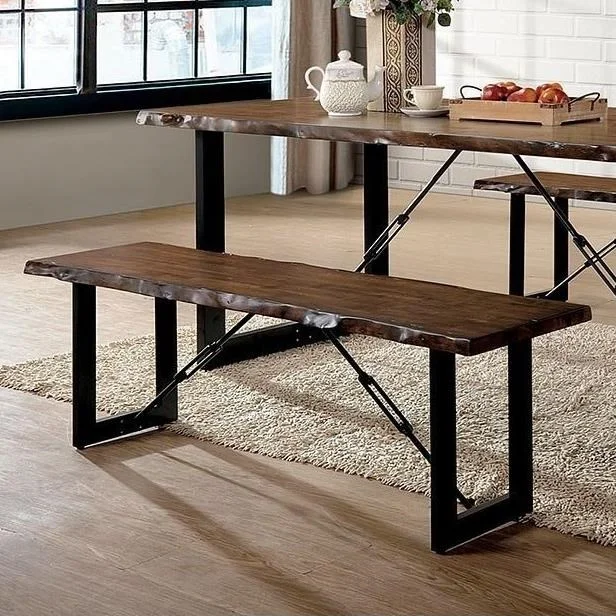 Furniture of America - FOA Dulce CM3604BN Industrial Bench with Metal ...