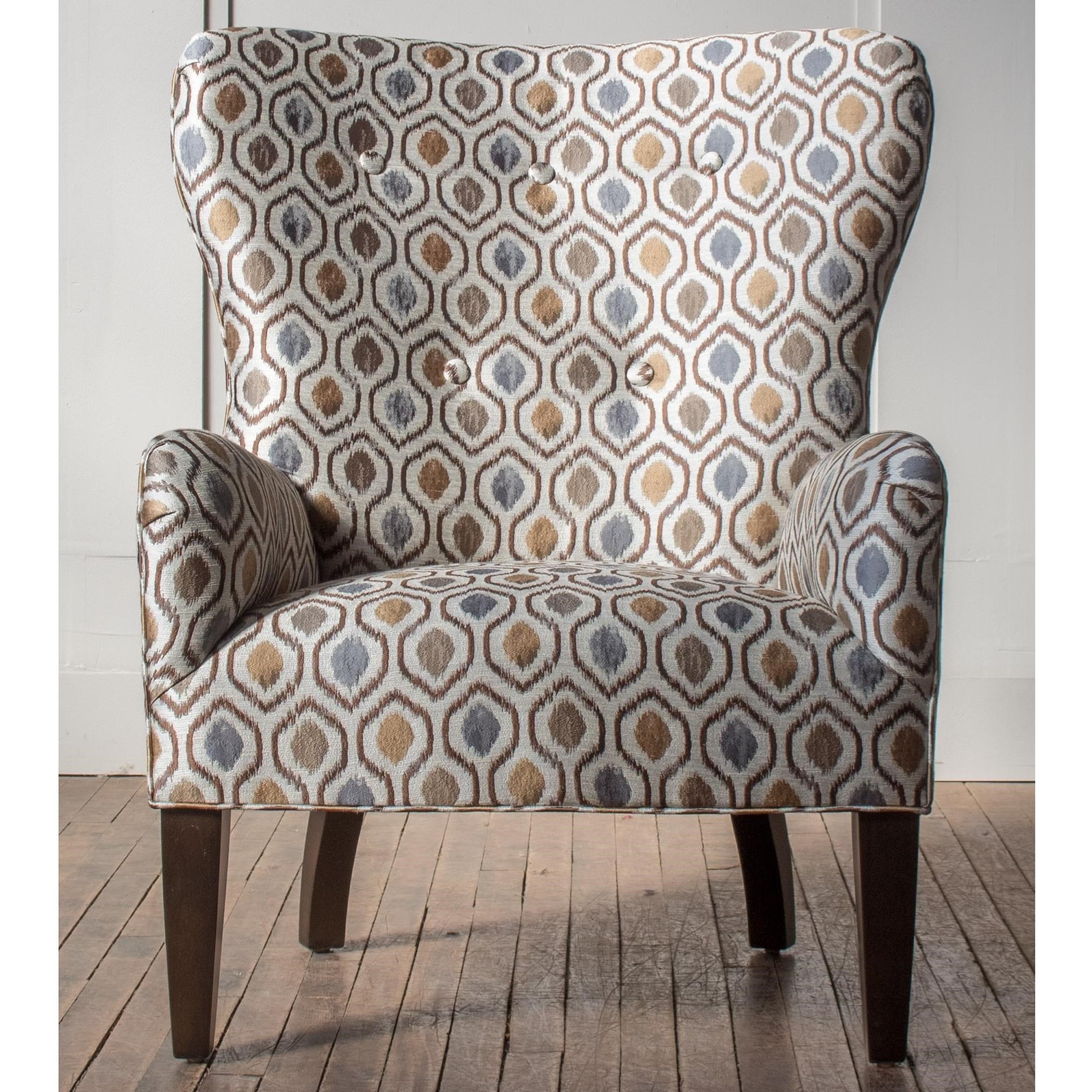 Hallagan Furniture Accent Chairs 380C-SQ10 Customizable Curved Back ...