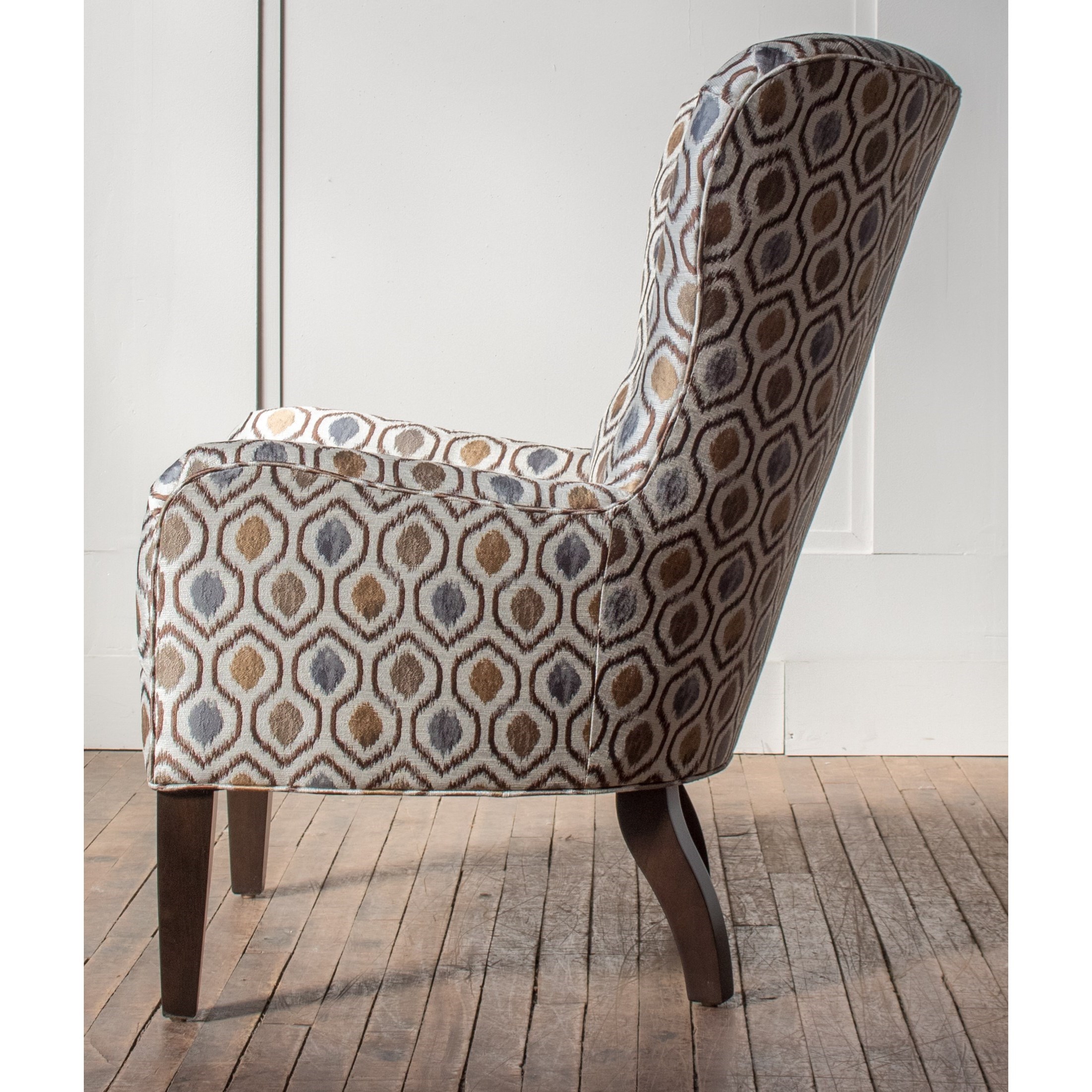 Hallagan Furniture Accent Chairs 380C-SQ10 Customizable Curved Back ...