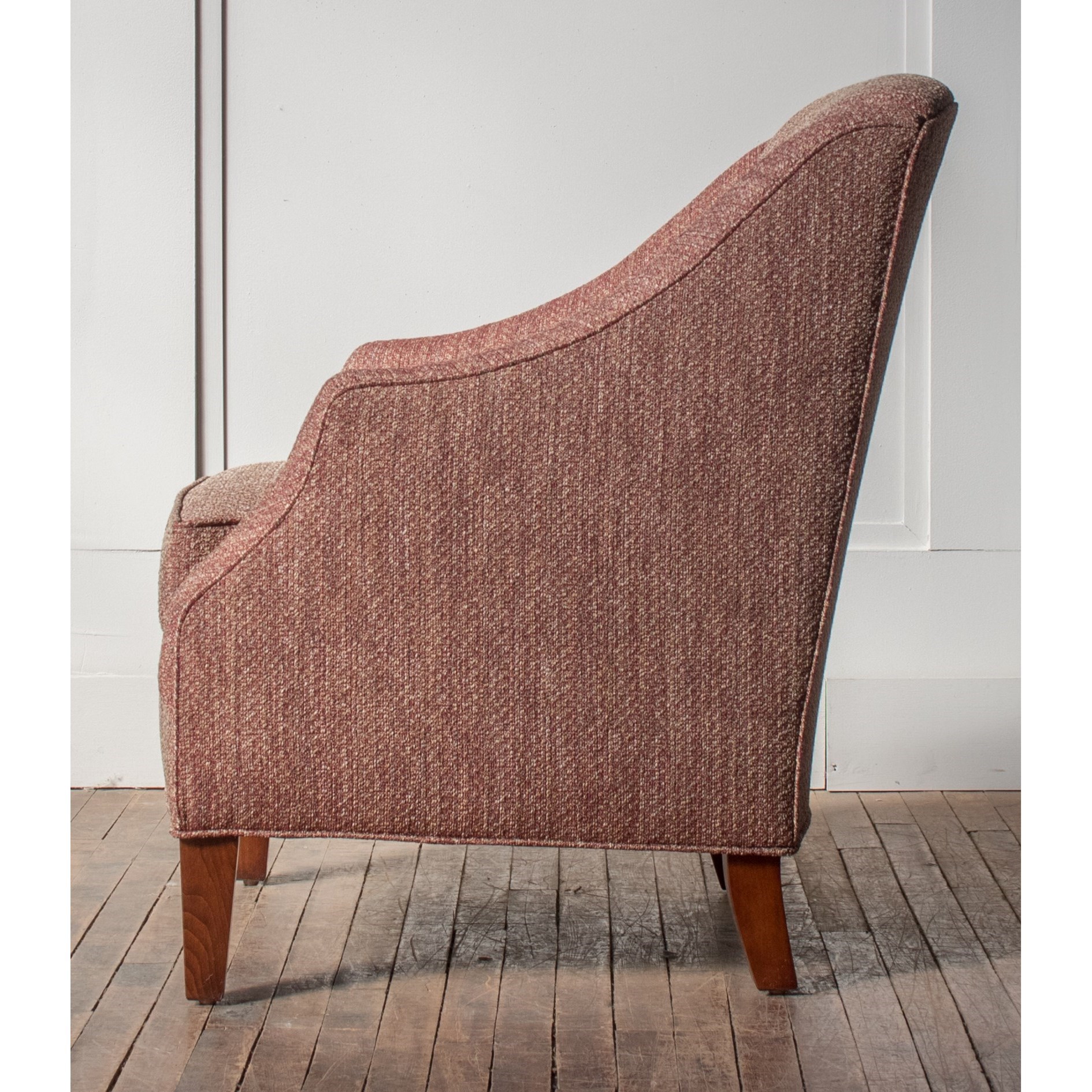 Hallagan Furniture Accent Chairs 386C-SQ7 Customizable Sloped Arm ...