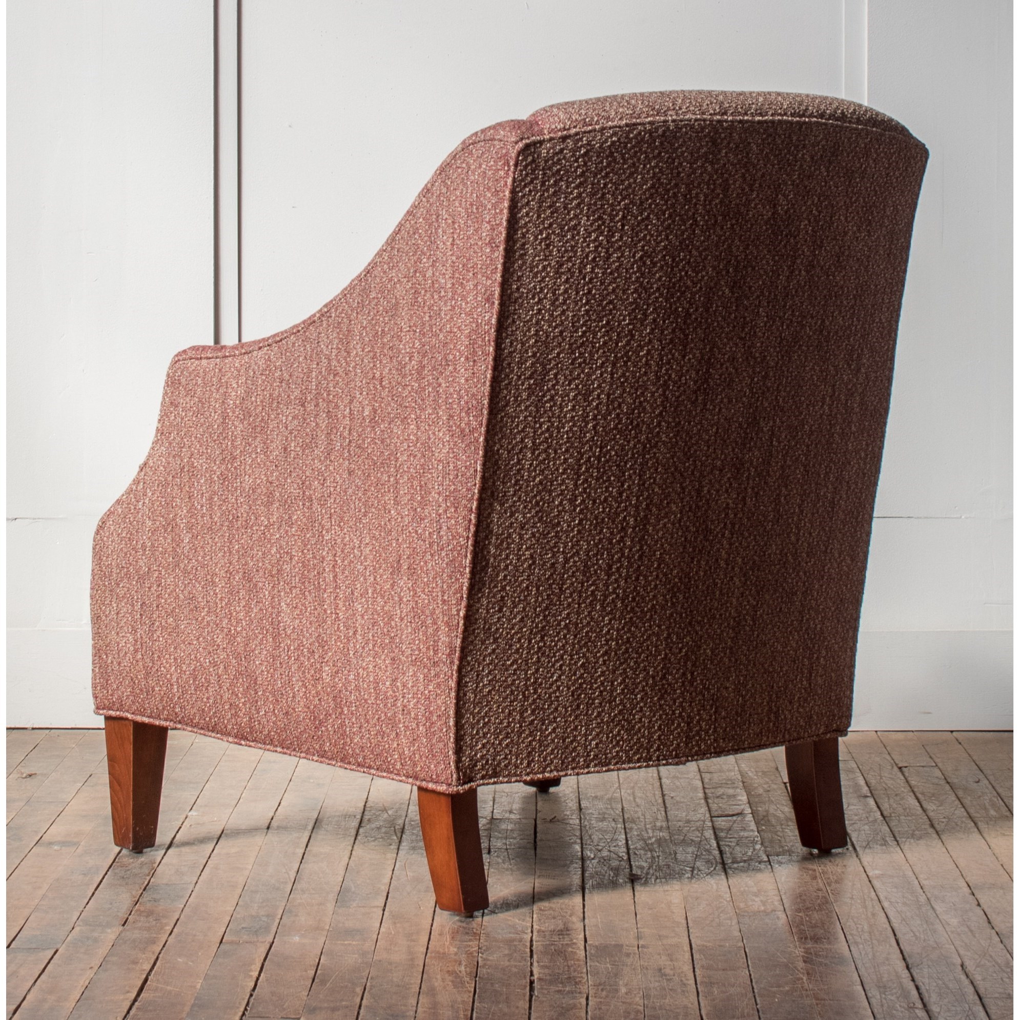 Hallagan Furniture Accent Chairs 386C-SQ7 Customizable Sloped Arm ...