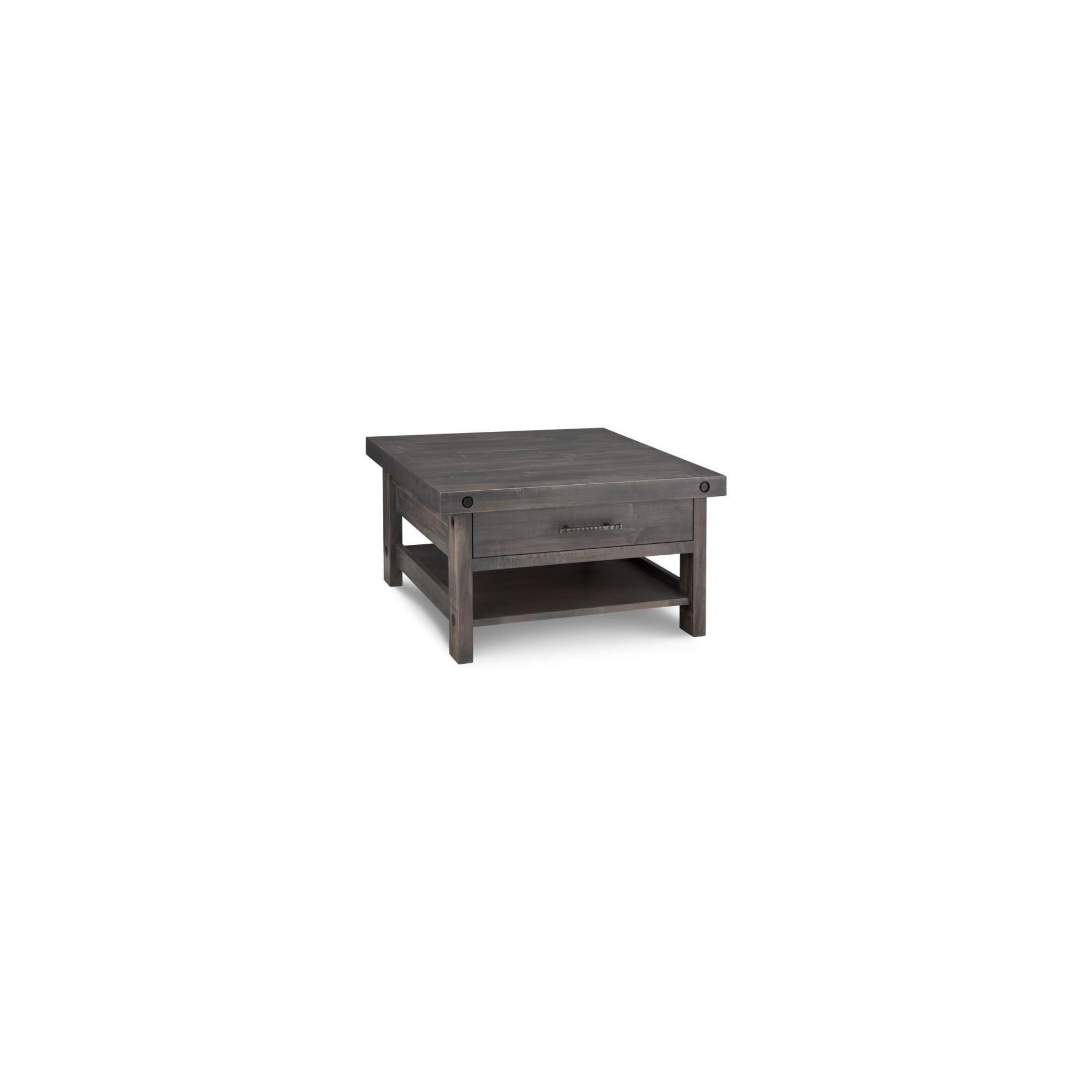 Handstone Rafters N-RA35 Square Coffee Table with 1 Drawer and Shelf ...