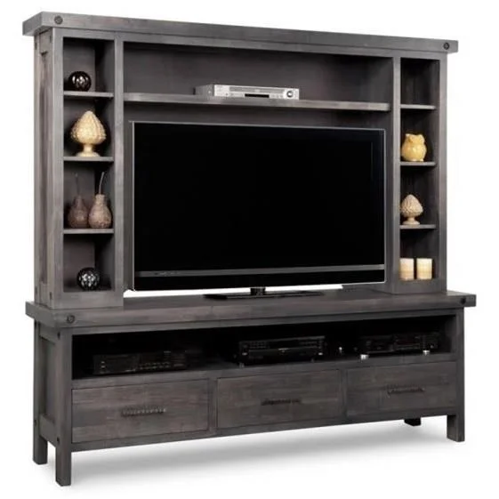 Handstone Rafters N-RAHD84H HDTV Unit with Hutch with 44'' TV Opening ...