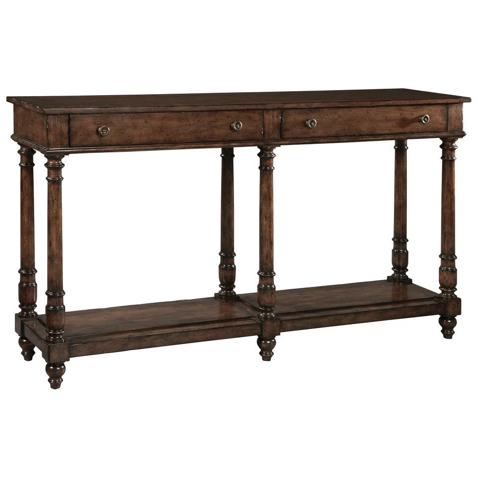 Hekman Accents and Occassional Traditional Console Table with Turned ...