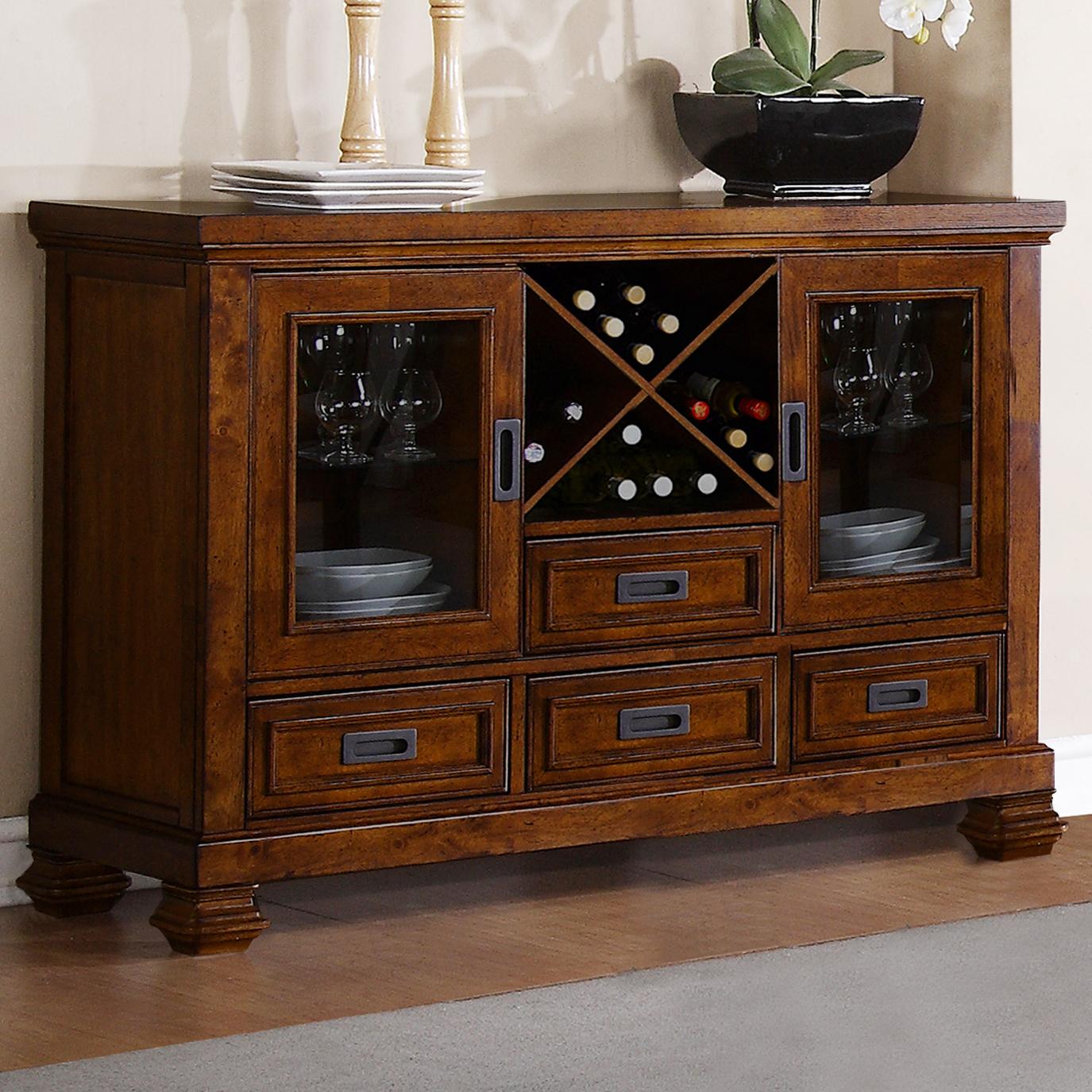 HH Cascade 75791 Server with Wine Rack | Walker's Furniture | Servers