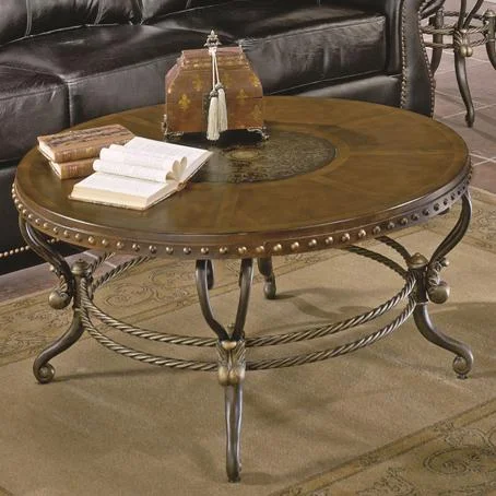 Homelegance Jenkins 5553-01 Traditional Round Cocktail Table with ...