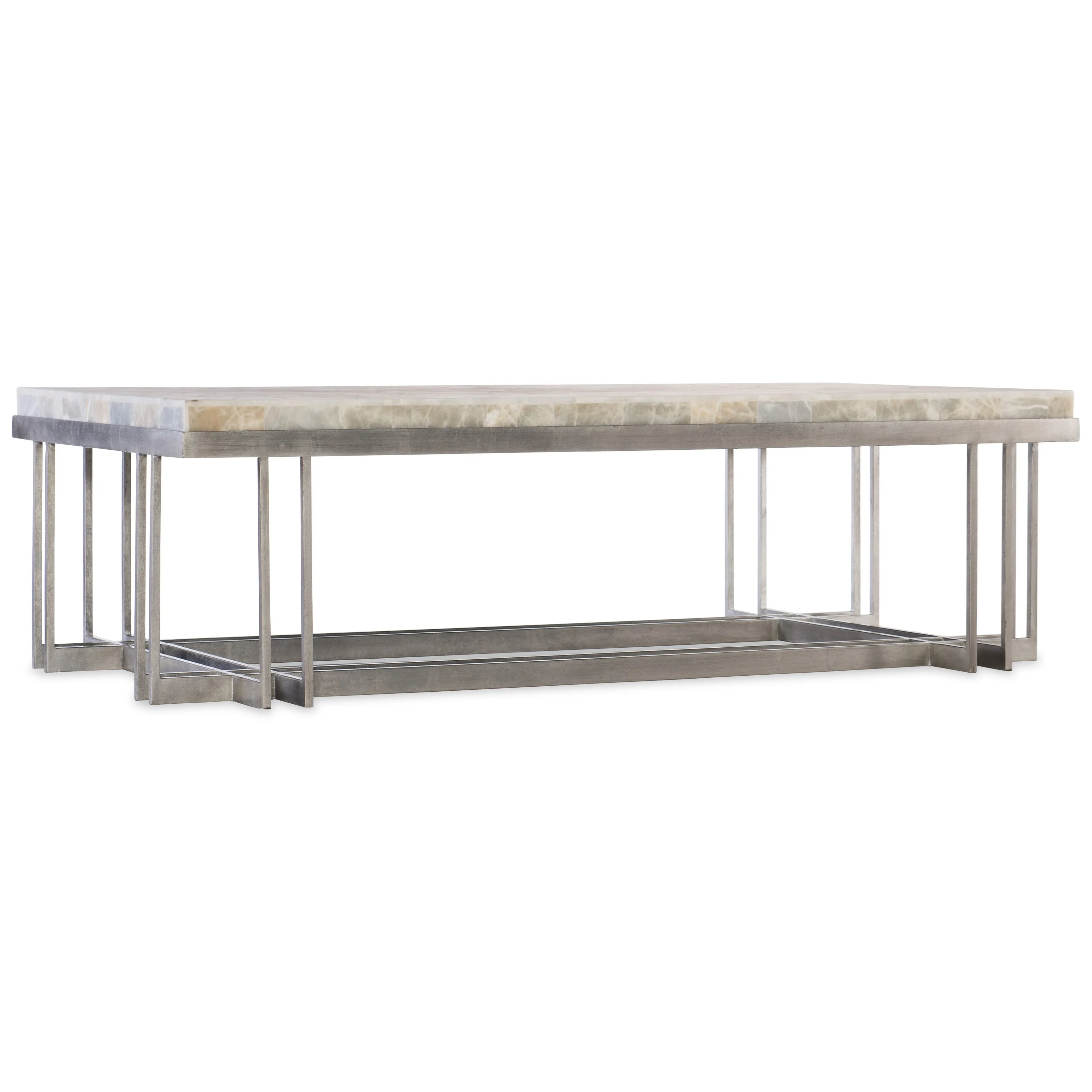Hamilton Home Melange Contemporary Rectangle Cocktail Table with Metal ...