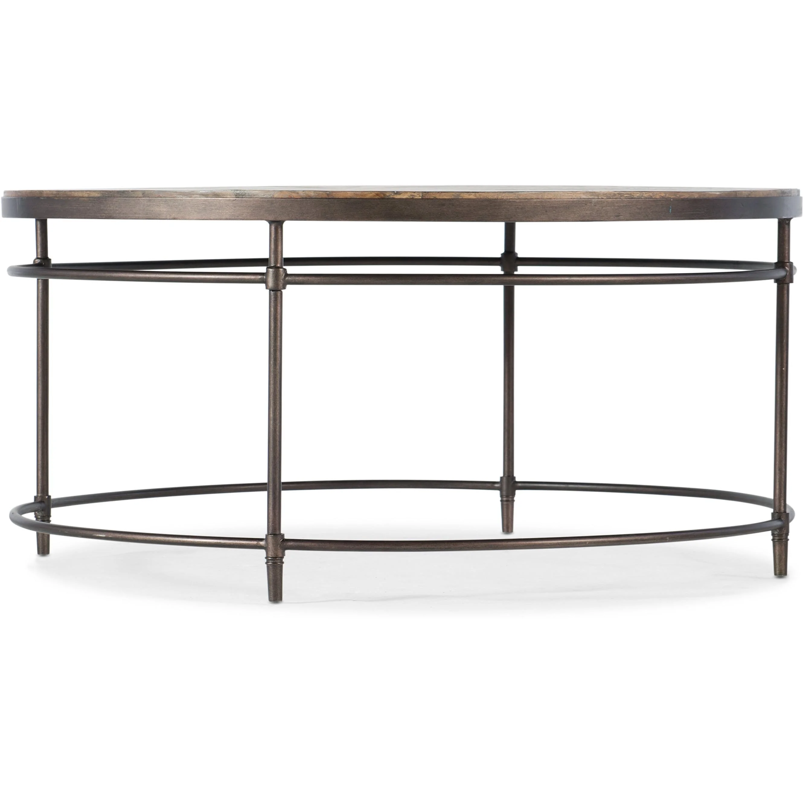 Hamilton Home Saint Armand Transitional Round Wood and Metal Cocktail ...