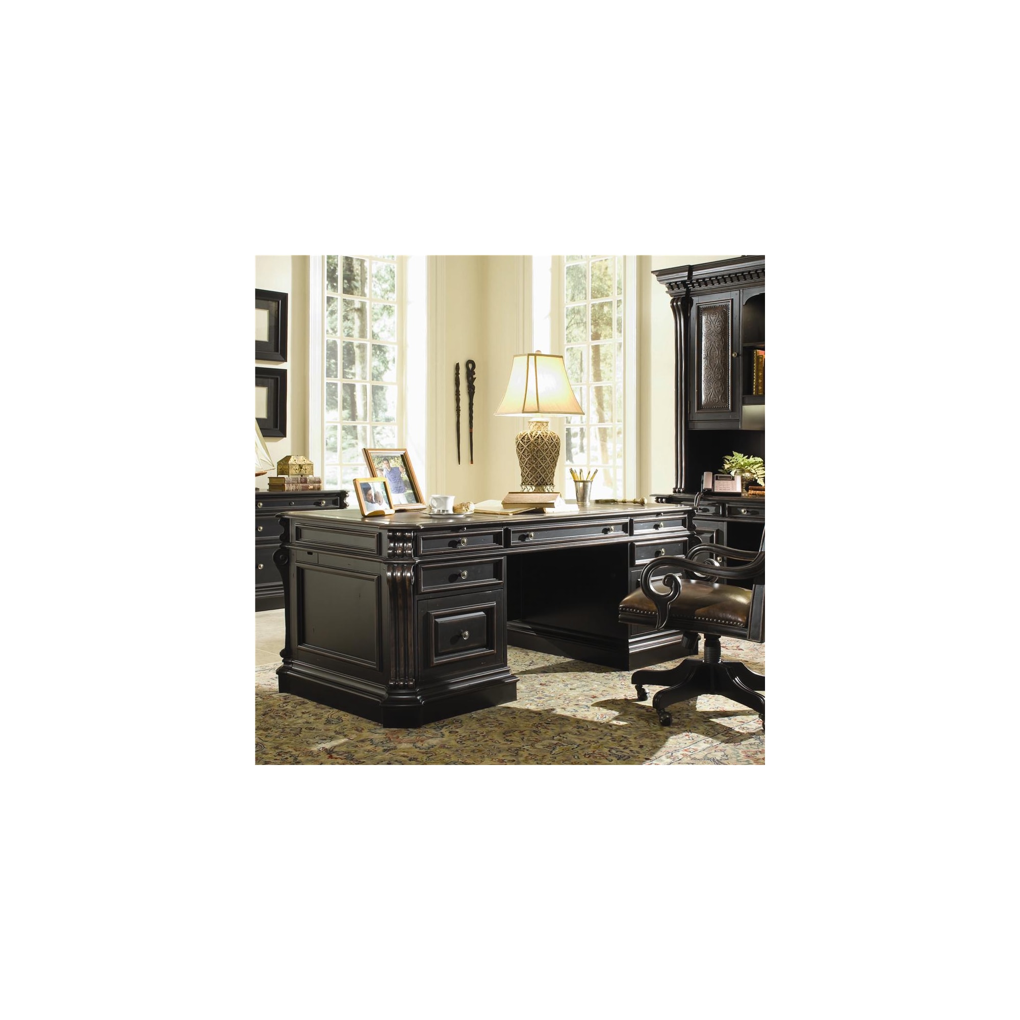Hooker Furniture Telluride 370-10-563 Traditional 7-Drawer Executive ...