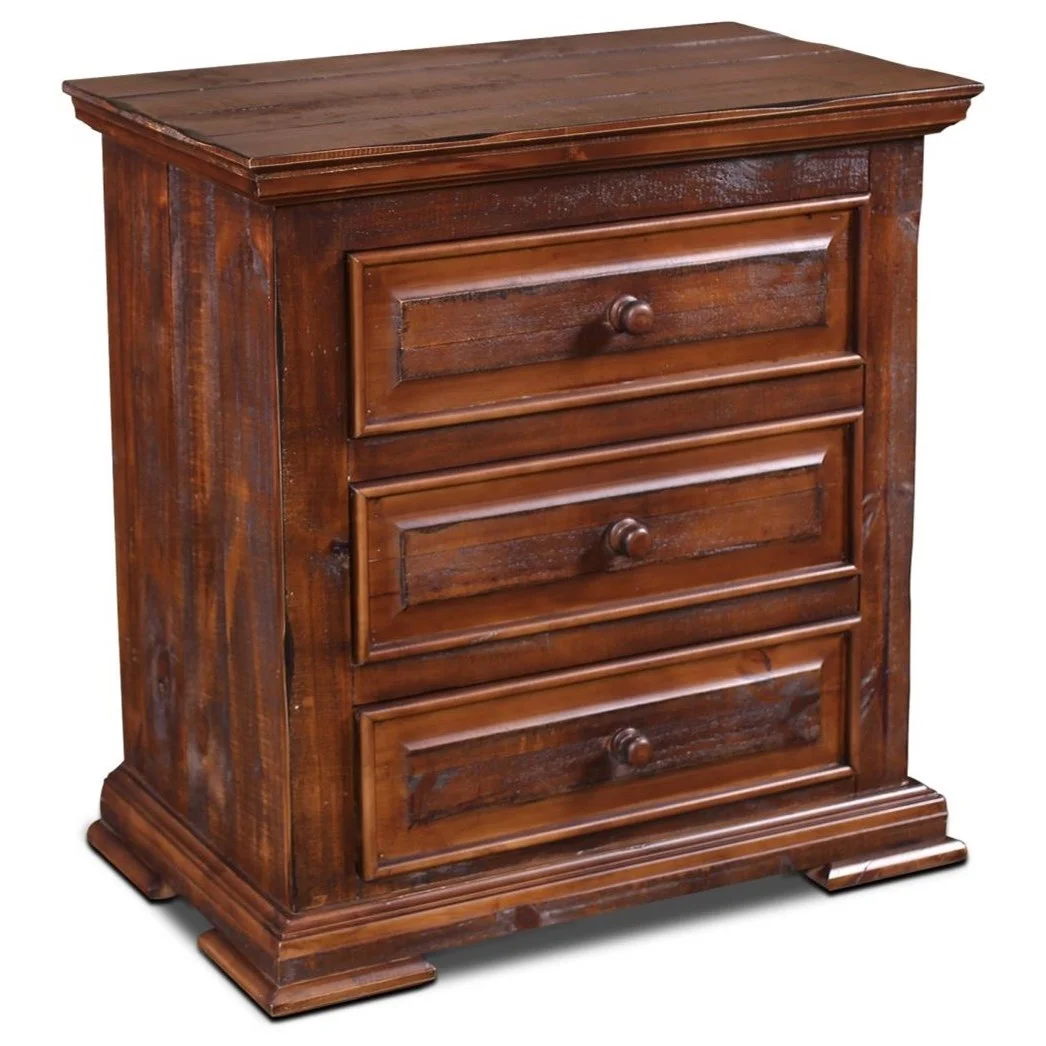 Horizon Home Cathedral H4810-350-BRN 3 Drawer Nightstand | Broadway ...