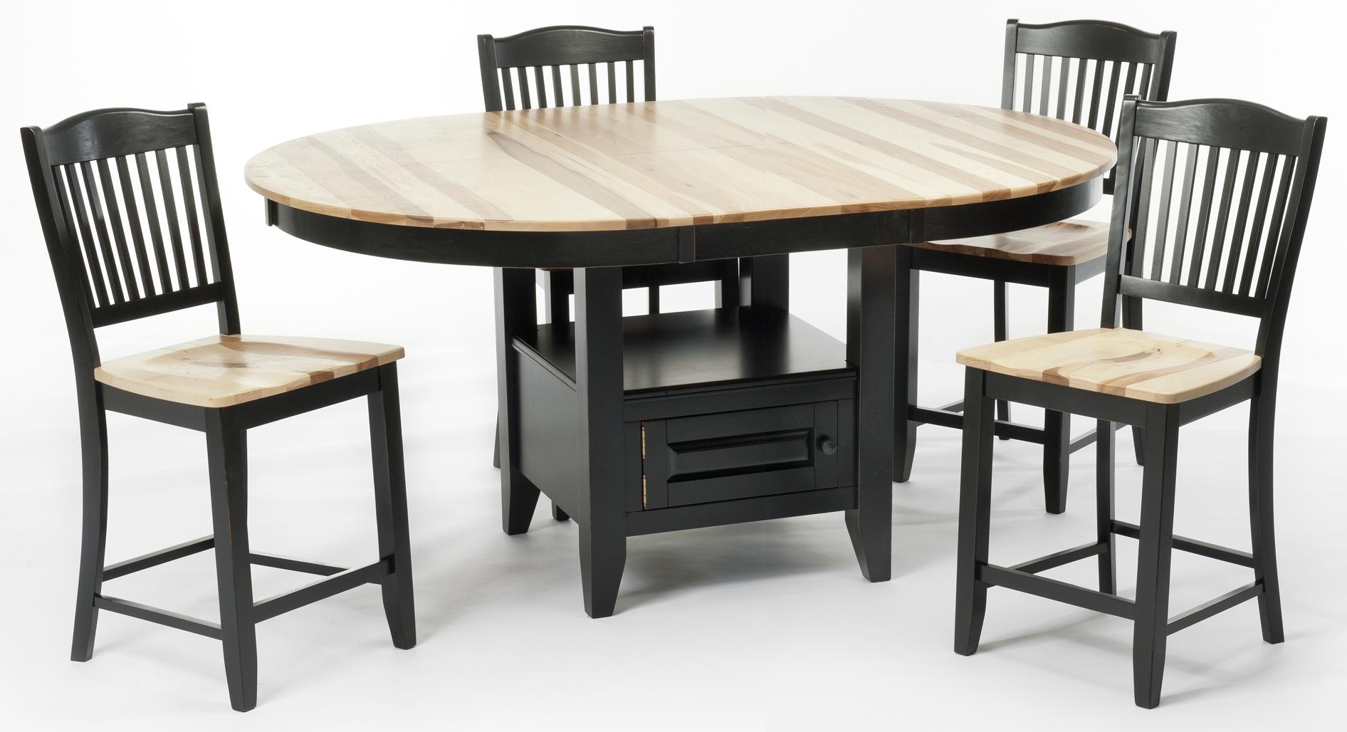 Intercon Custom Dining CD-BS-760HW-BHK-K24x4+x1 Customizable 5-Piece ...