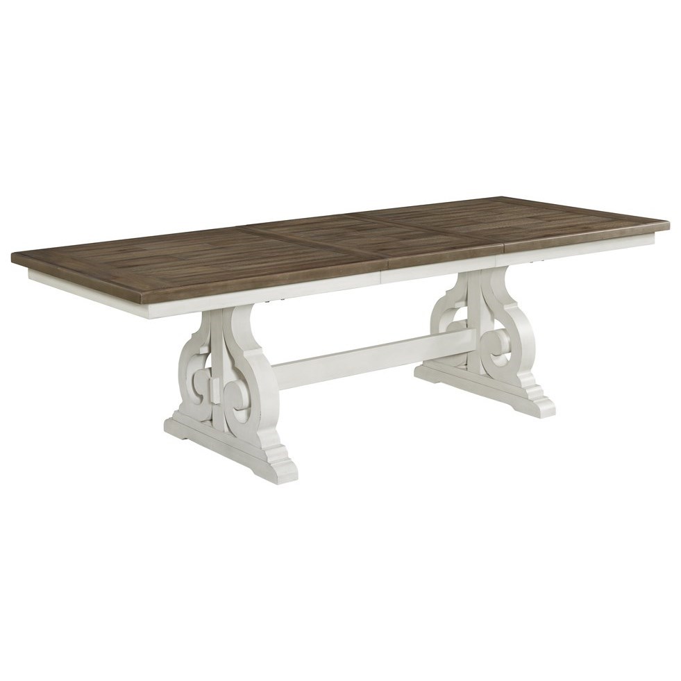 Intercon Drake INCDK-TA-4098-RFO Cottage Dining Table with Trestle Base ...