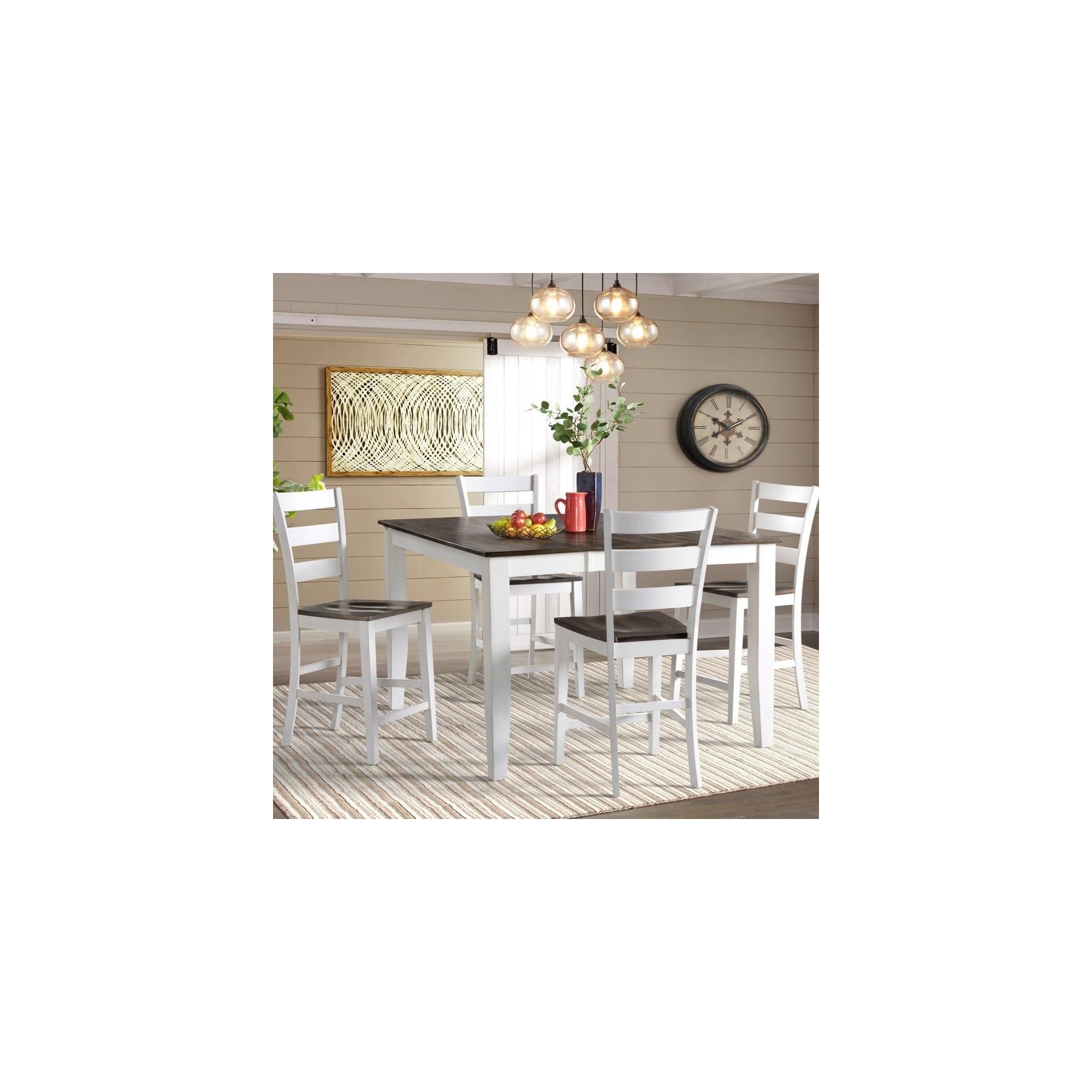 Intercon Kona INCKA-BS-669W-GWH Transitional Bar Stool with Ladder Back ...