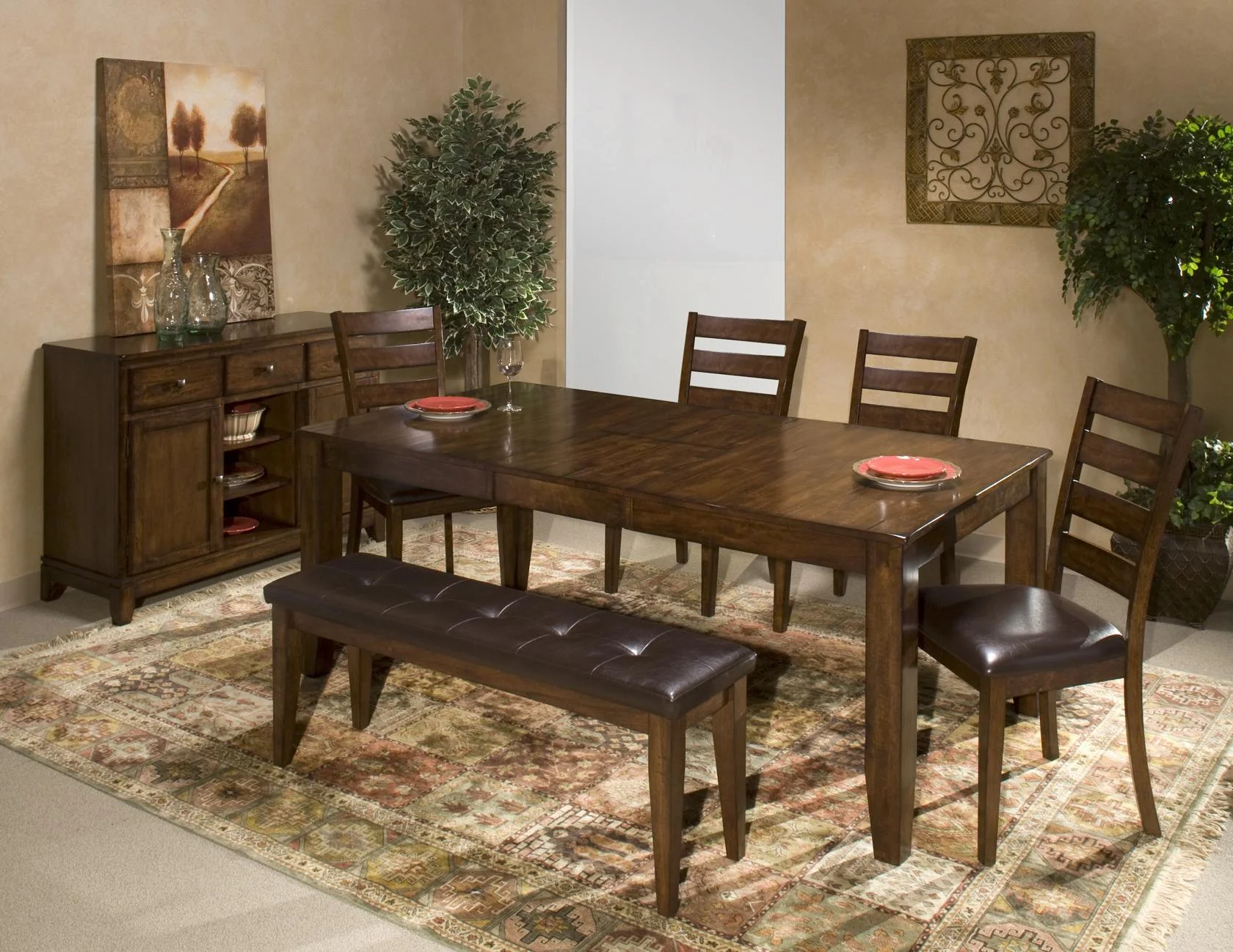 Intercon Kona KA-CH-1650B-RAI-RTA Transitional Backless Dining Bench ...