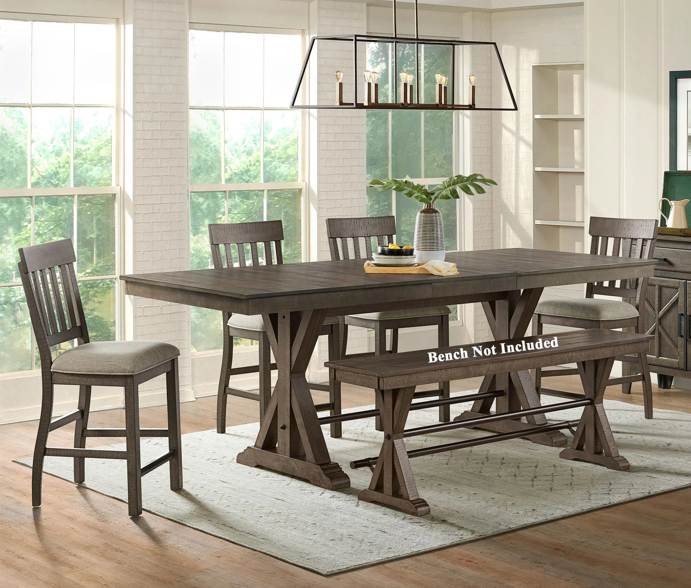 Intercon Sullivan INCSU/DKIT 5-Piece Farmhouse Counter Height Dining ...