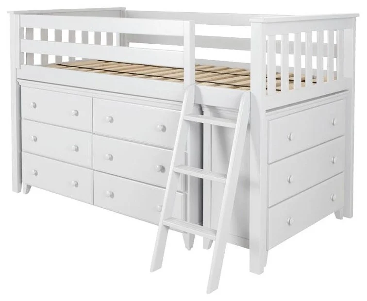 Jackpot Kids Loft Beds Windsor1-002 Windsor Youth Twin Loft Bed w/ 6 ...