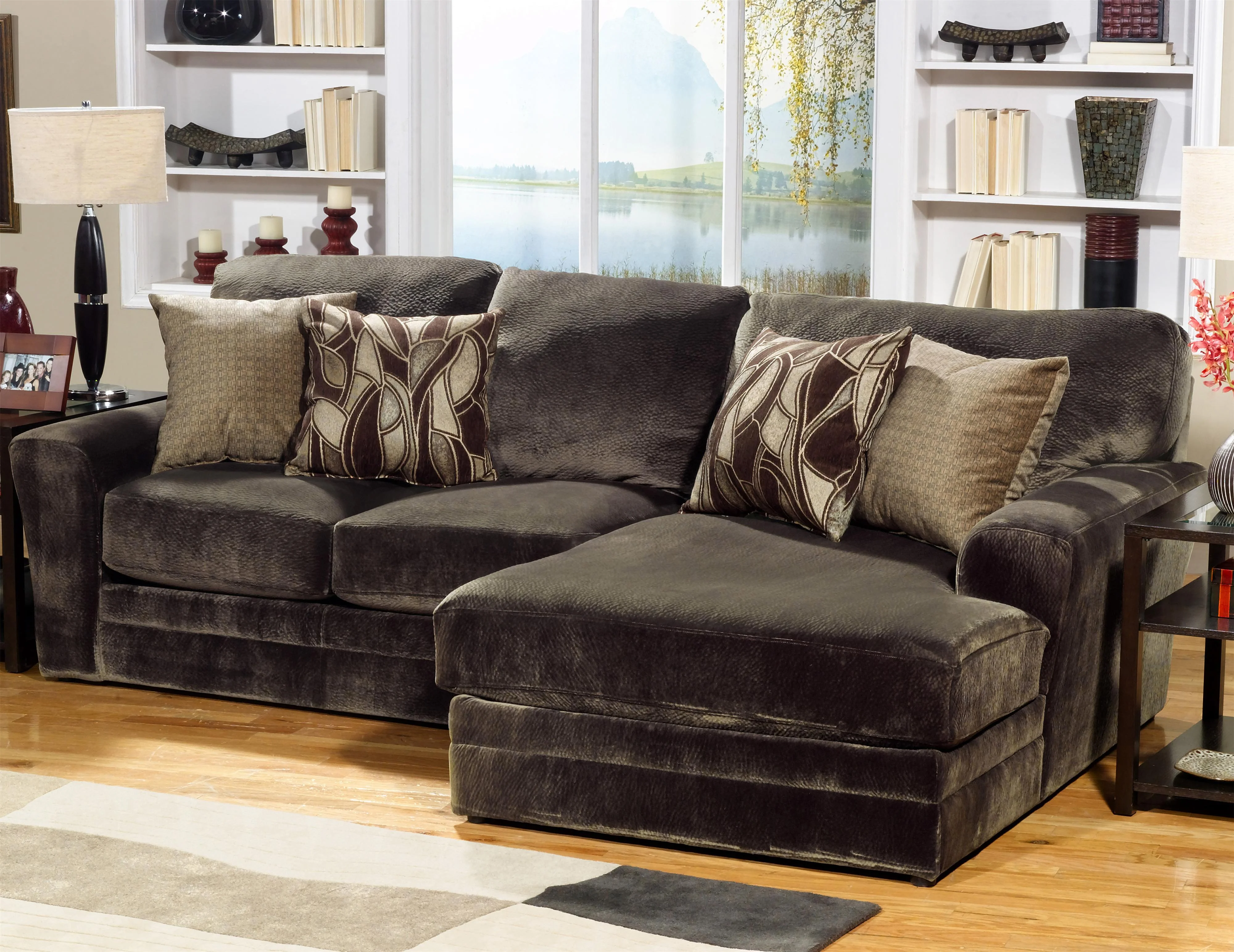 Sectional Sofas With Chaise Dark Brown Color