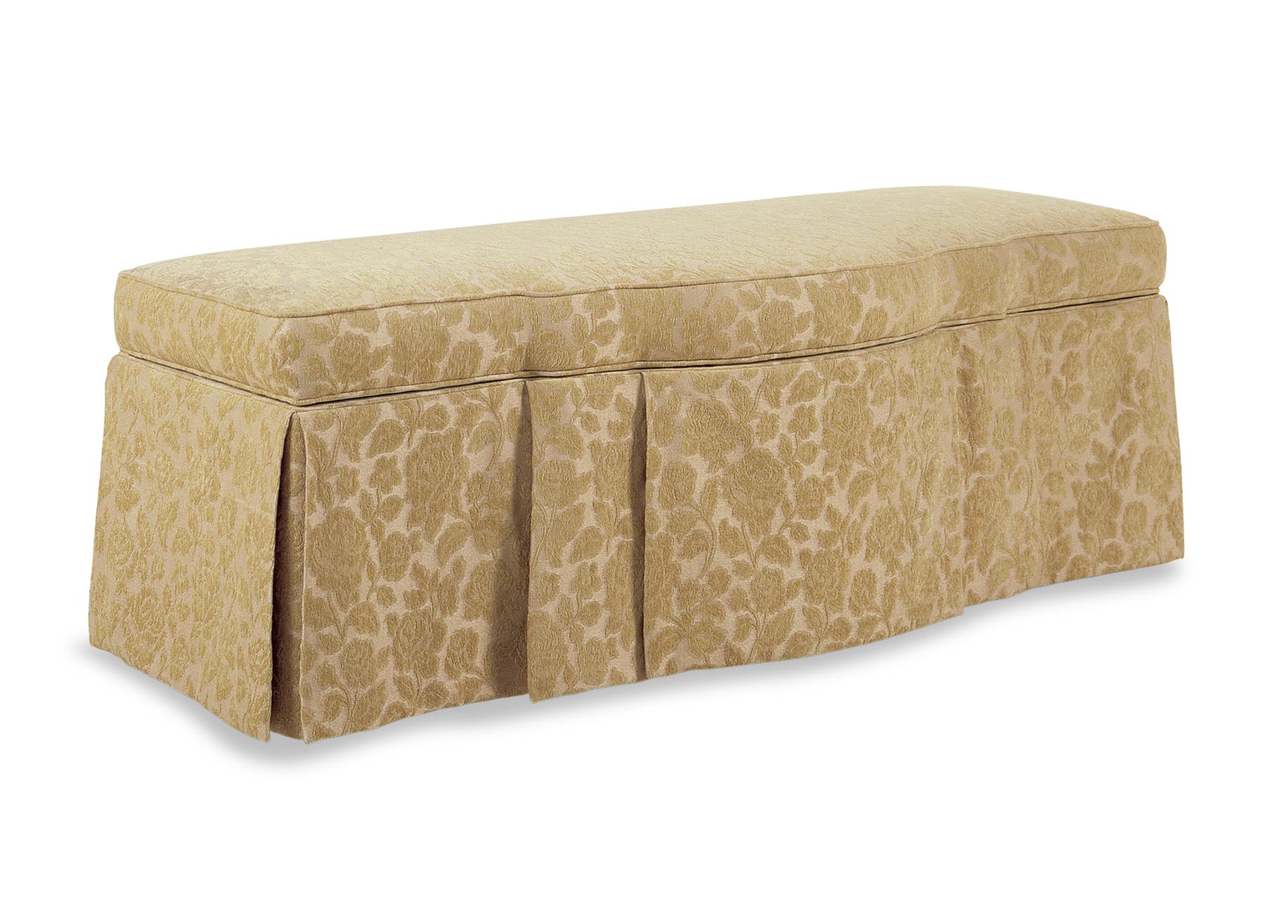 Jessica Charles Fine Upholstered Accents Storage Bench with Skirted ...