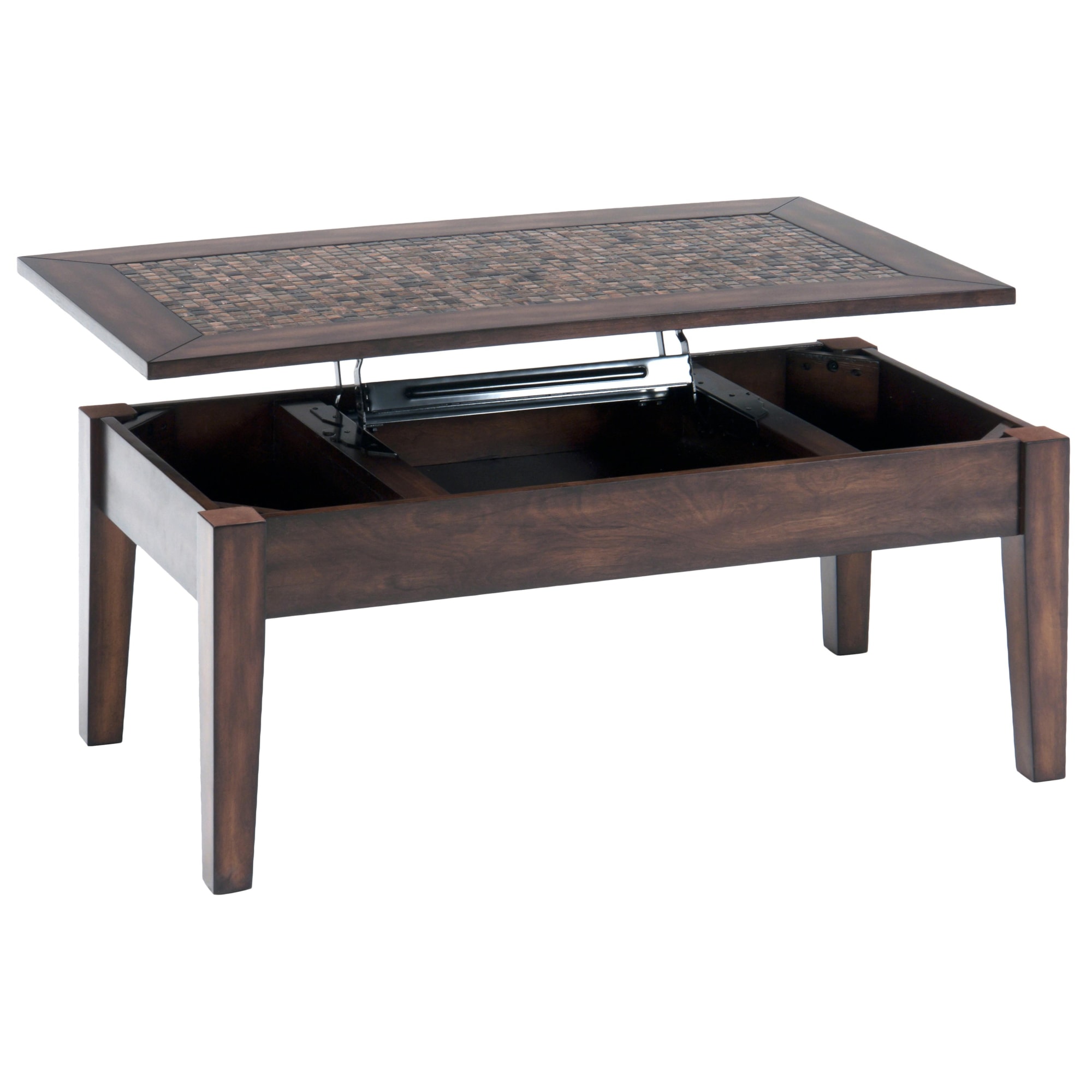 Jofran Baroque Brown 698-5 Lift Top Cocktail Table with Mosaic Tile ...