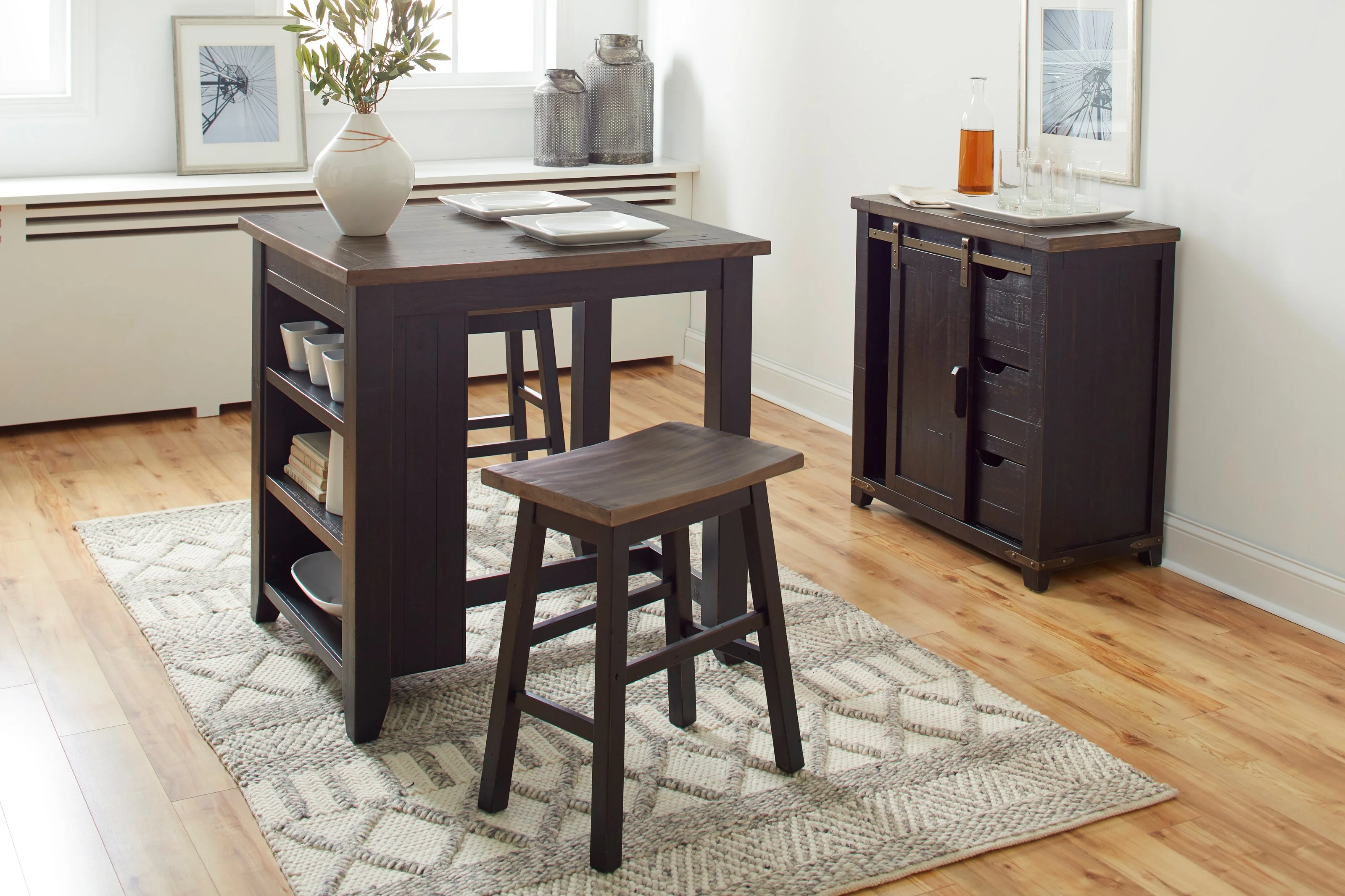 Jofran Madison County 1702-36 3pc Counter Height Dining Set | Pilgrim ...