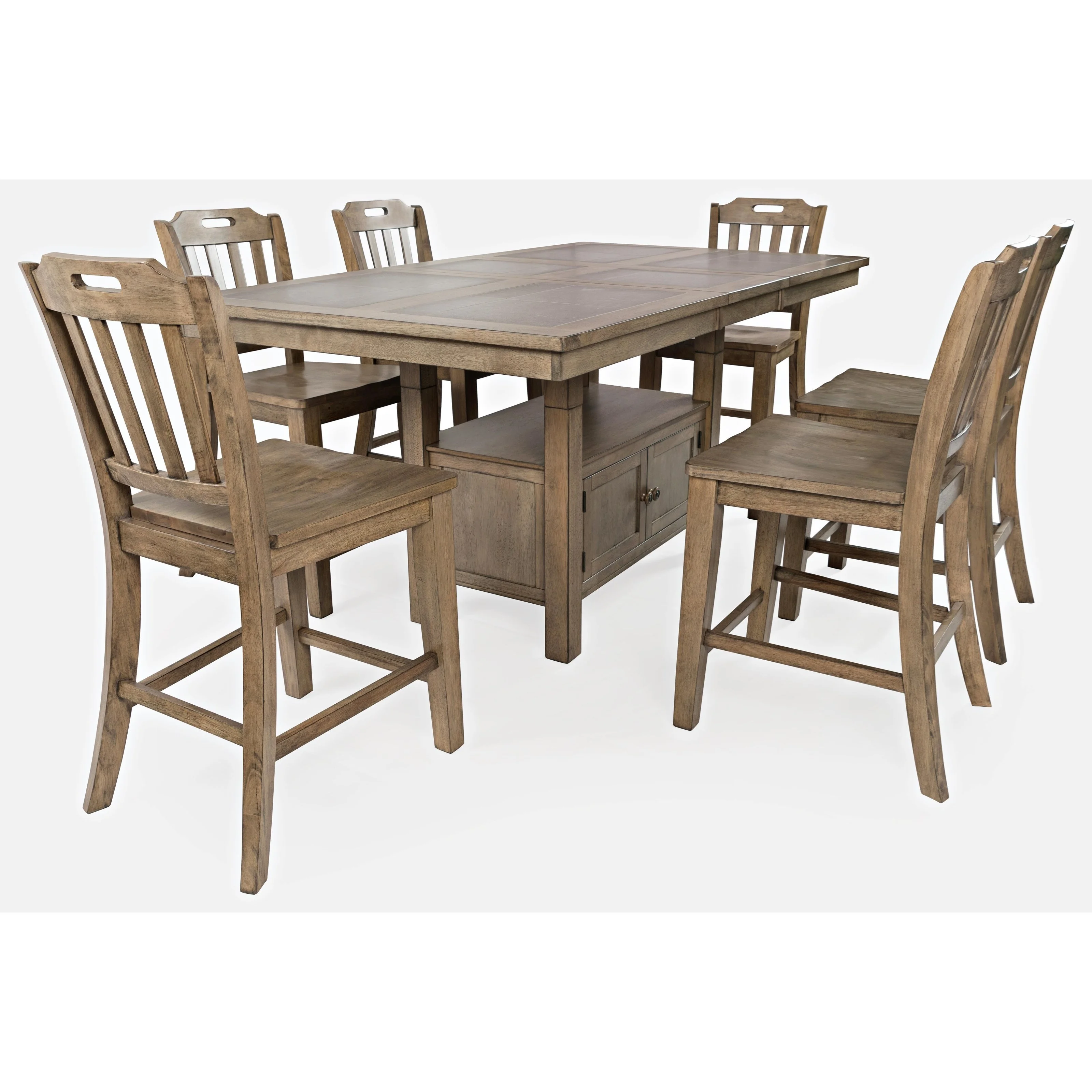 Jofran Prescott Park 7PC 1936-74 Counter 7-Piece Dining Table and Chair ...