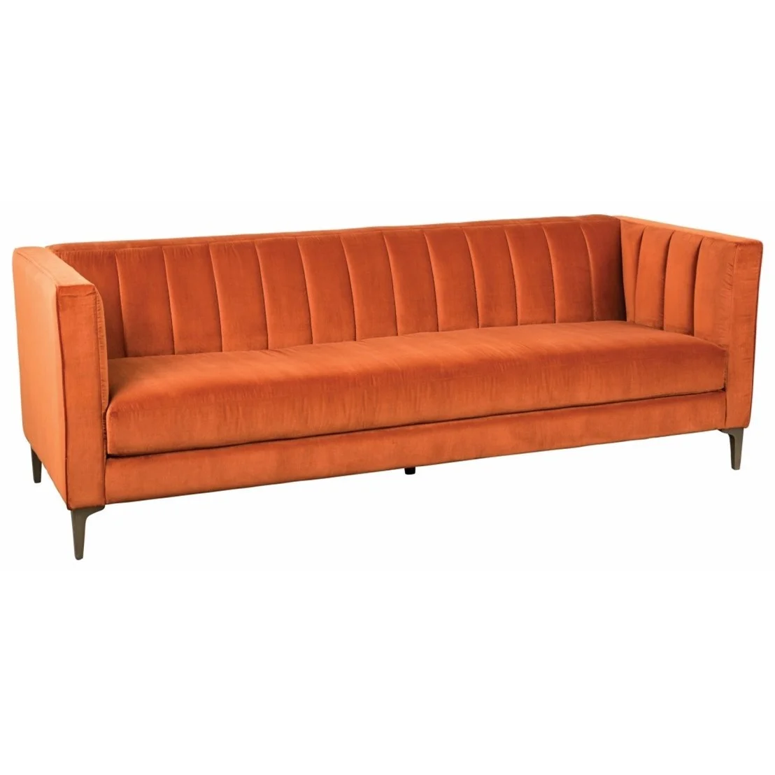 Jonathan Louis Elle 145-70 Mid-Century Modern Estate Sofa with Channel ...
