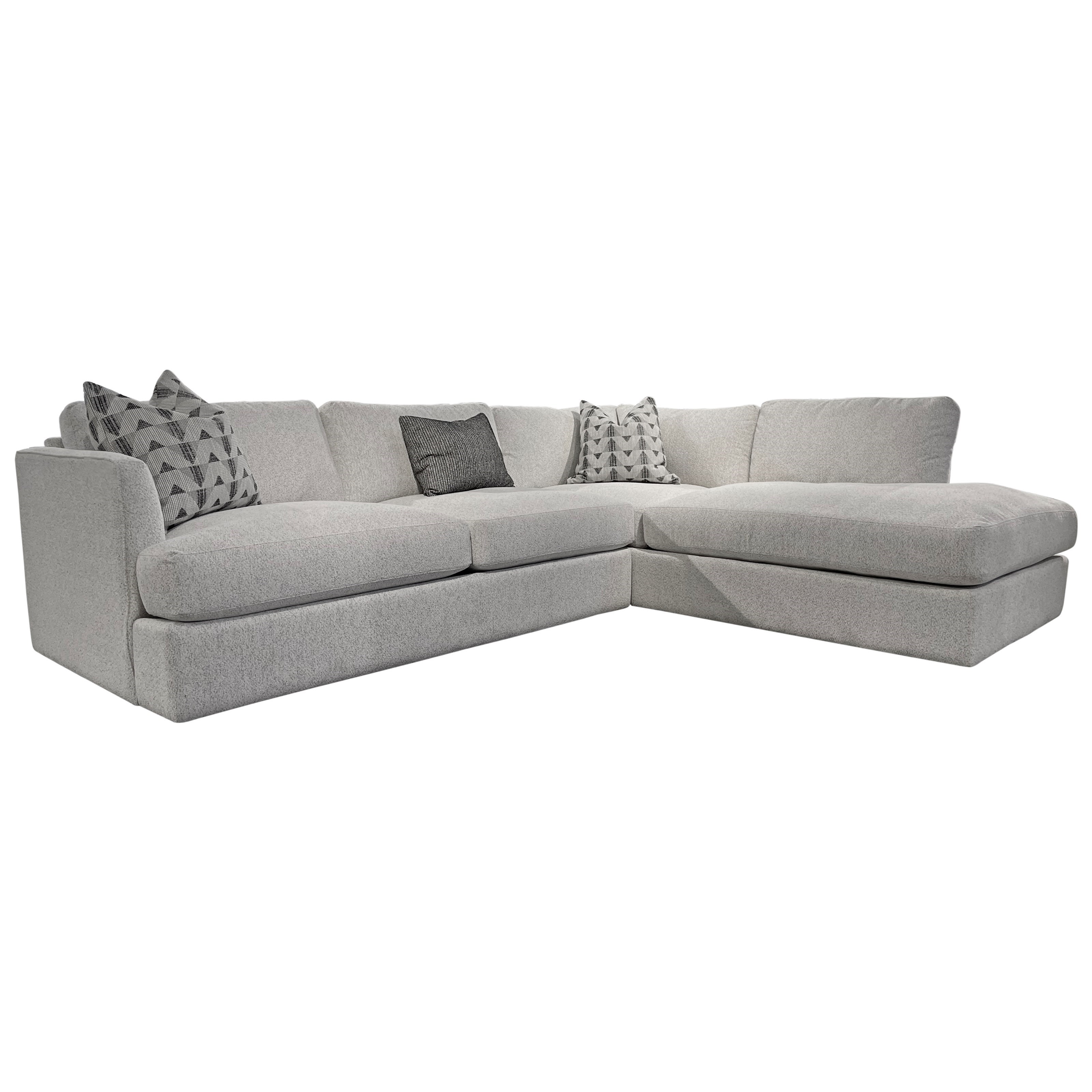 Jonathan Louis Leon 1020-35L+28R-Farina Oatmeal Contemporary Sectional ...