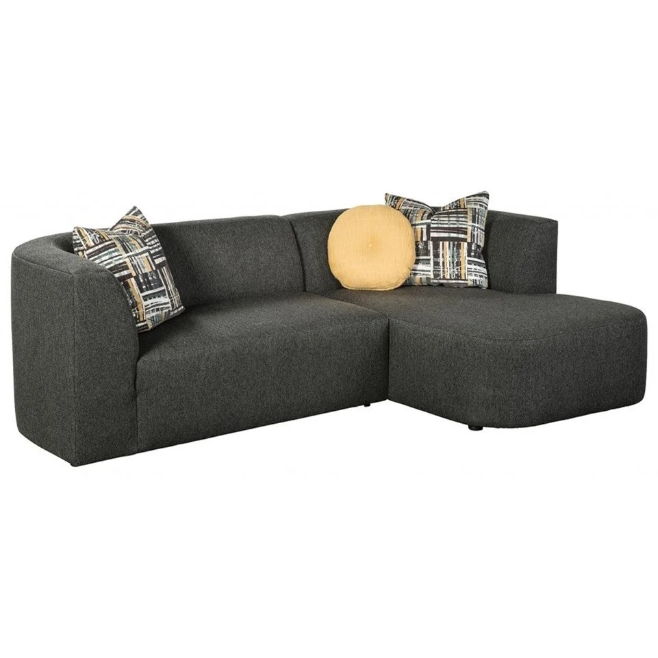 Jonathan Louis Nyla 19625L+82R-Charcoal Modern 2-Piece Sectional Sofa ...