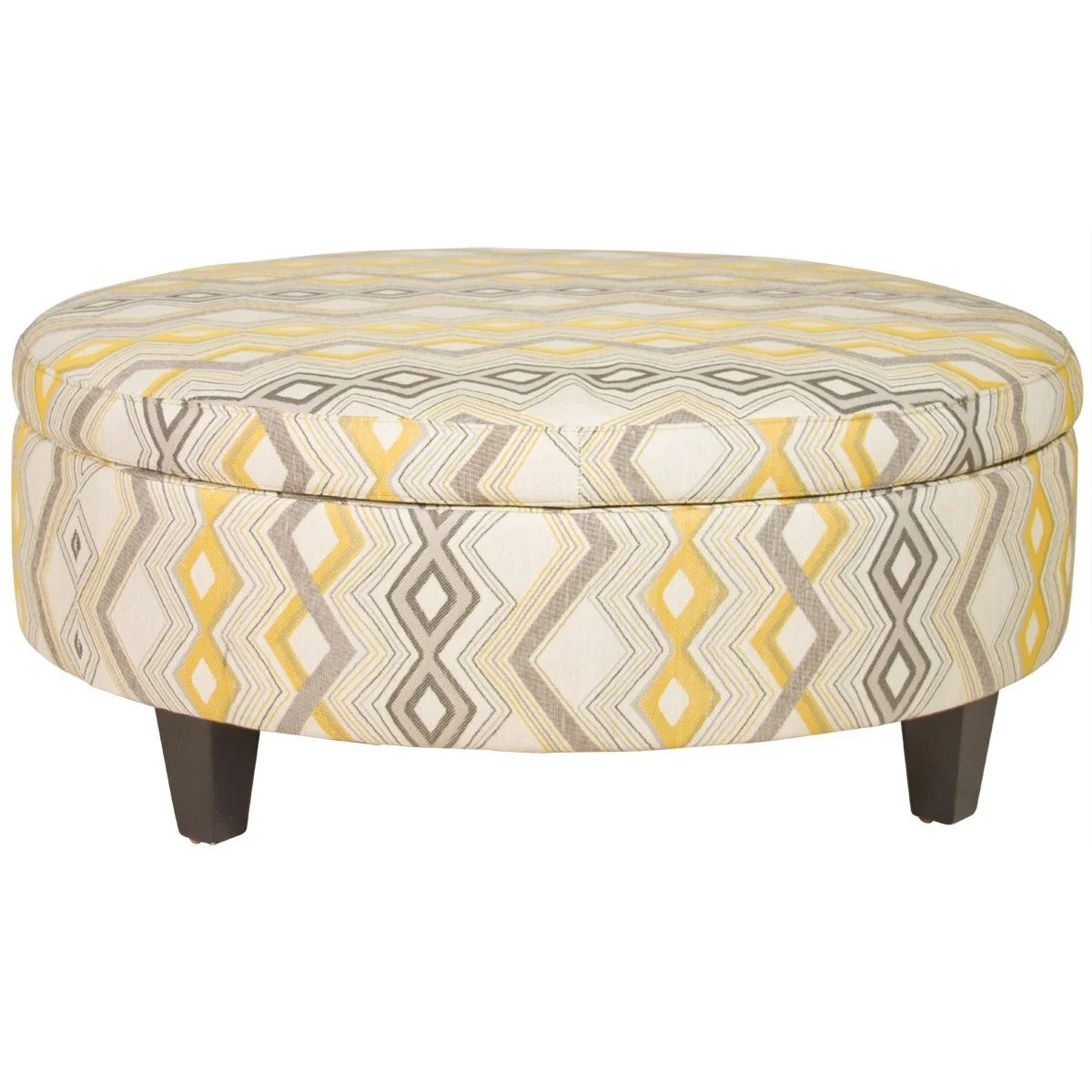 Jonathan Louis Ottomans 02362 Large Round Storage Ottoman | Thornton ...