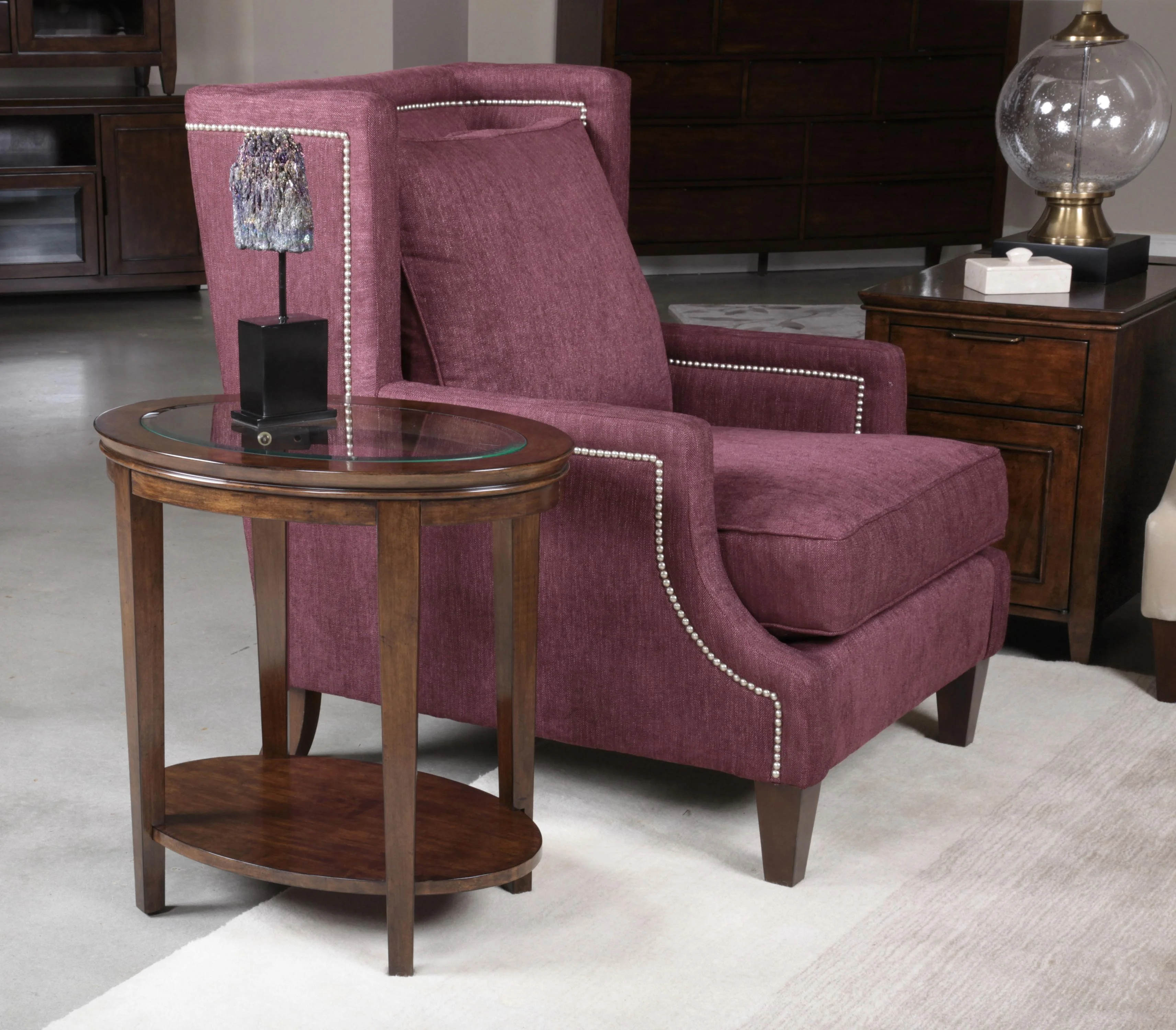 Kincaid Furniture Elise 2050578 Transitional Elise Oval End Table with ...