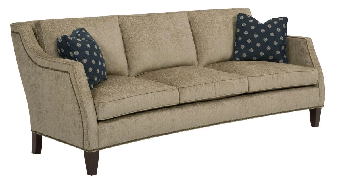 Kincaid Furniture Fleming UPH-682-86 Transitional Sloped-Arm Sofa with ...