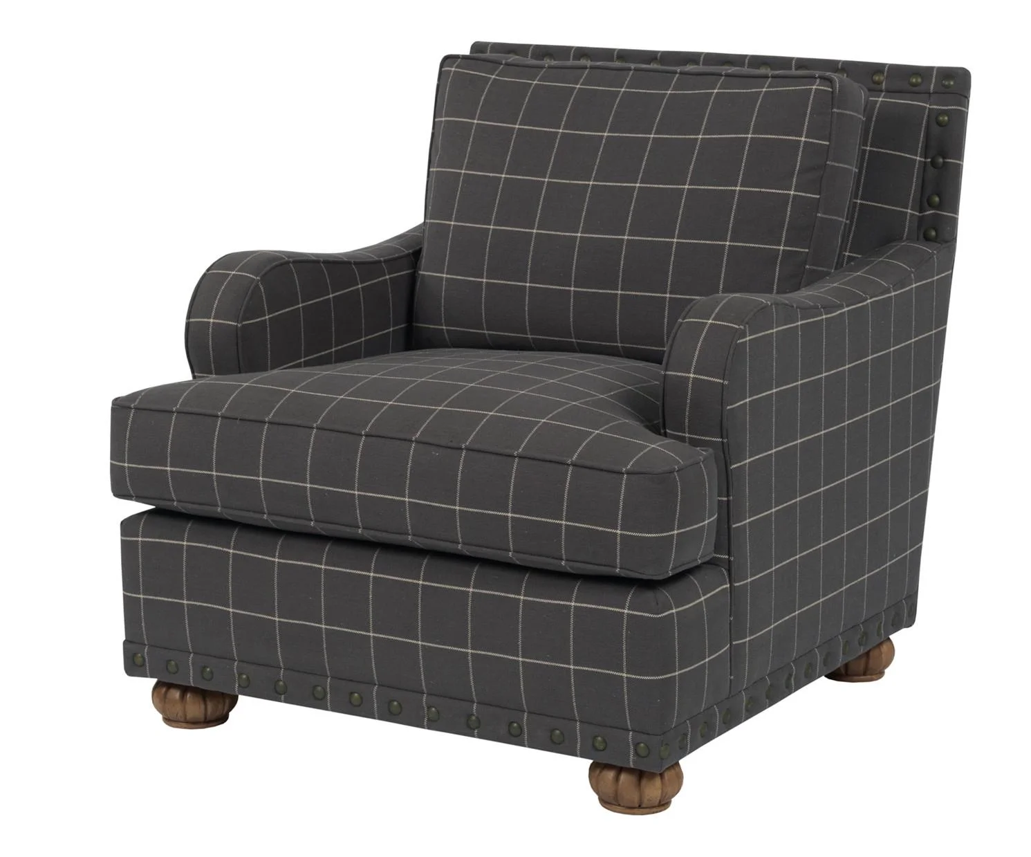Kincaid Furniture Harper UPH-673-84 Transitional Chair With Rounded ...