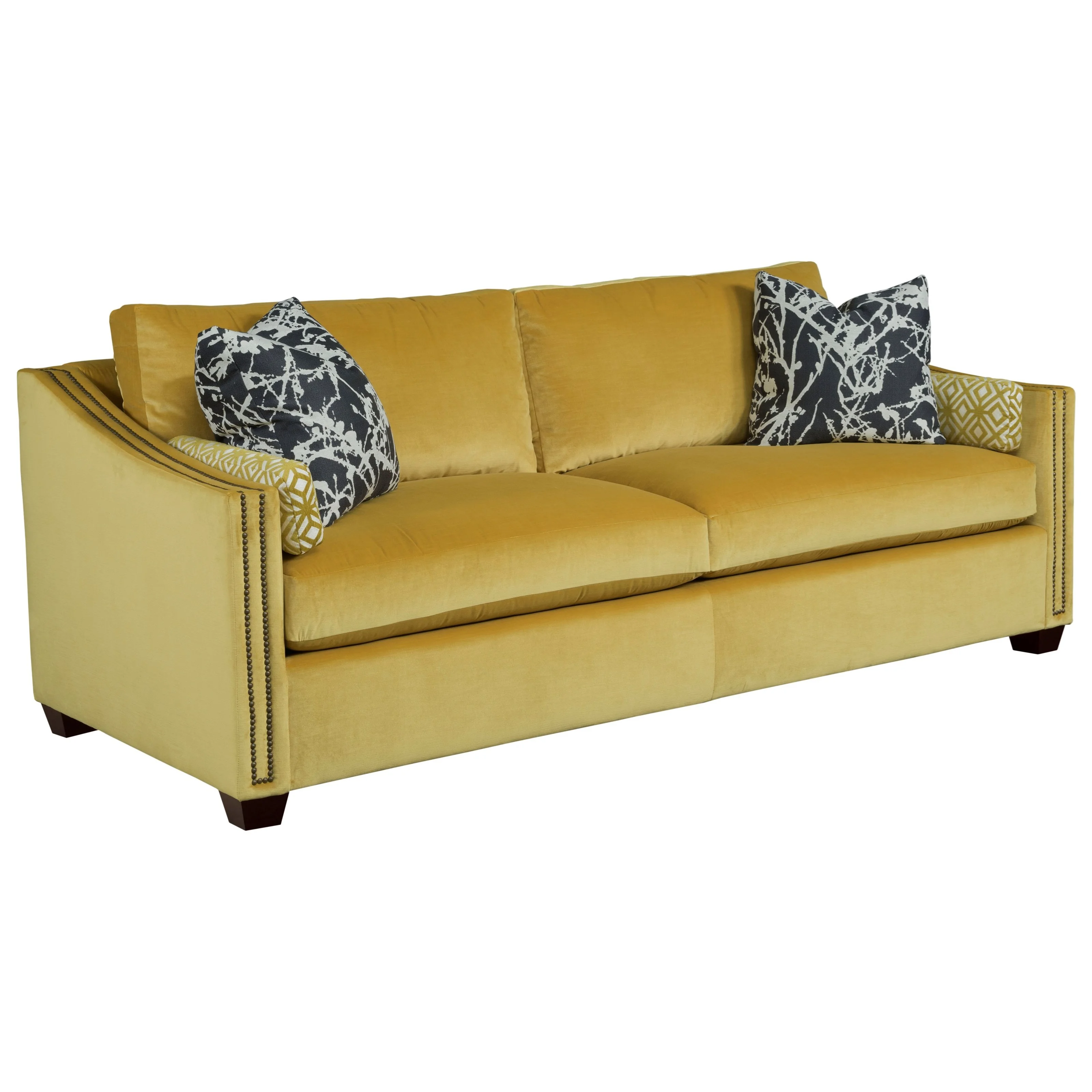 Kincaid Furniture Linear UPH-312-86 Linear Sofa with Nail Head Trim ...